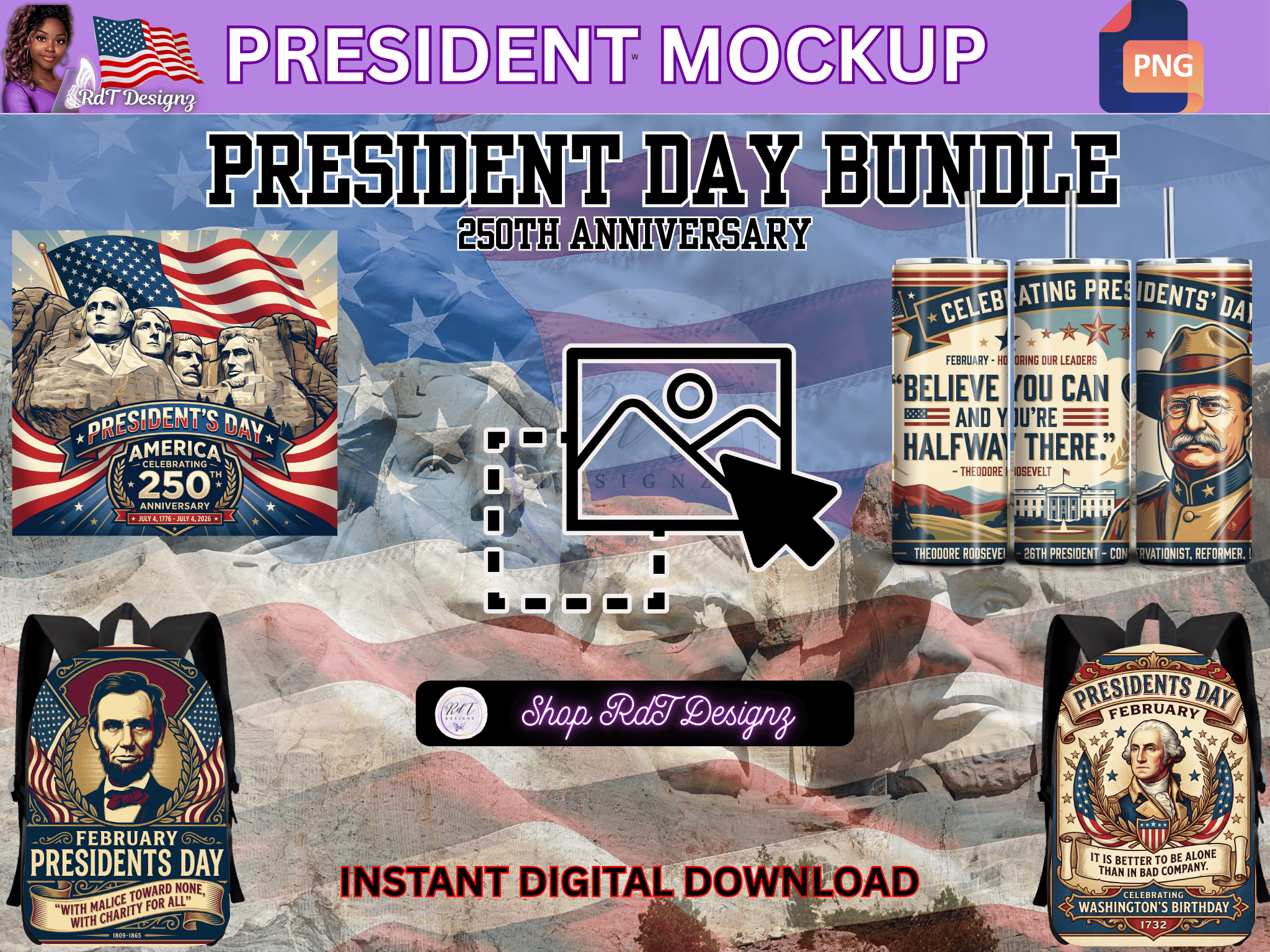 Tumbler Templates - President Day Bundle - Payhip