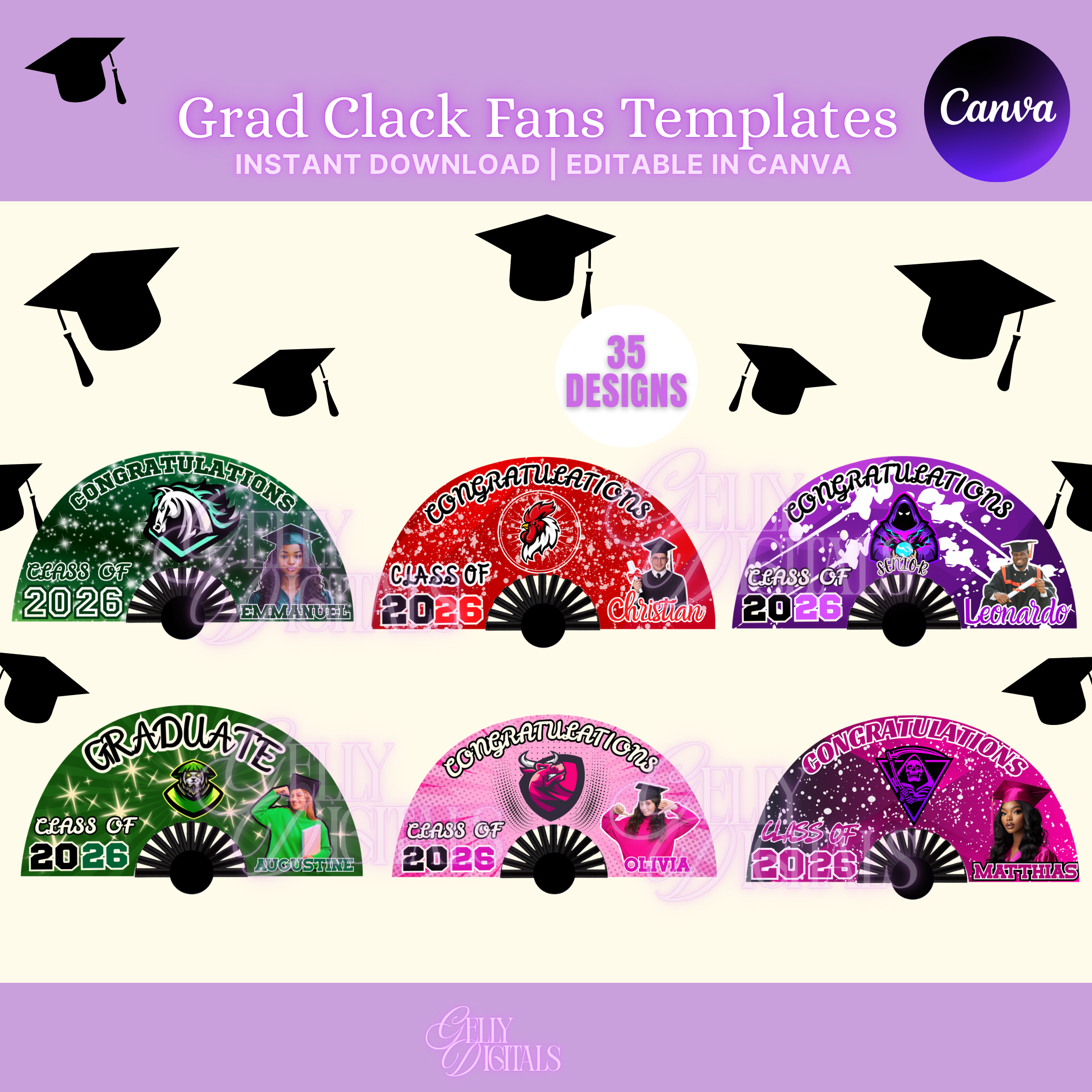 Grad Clack Fans Templates - Payhip