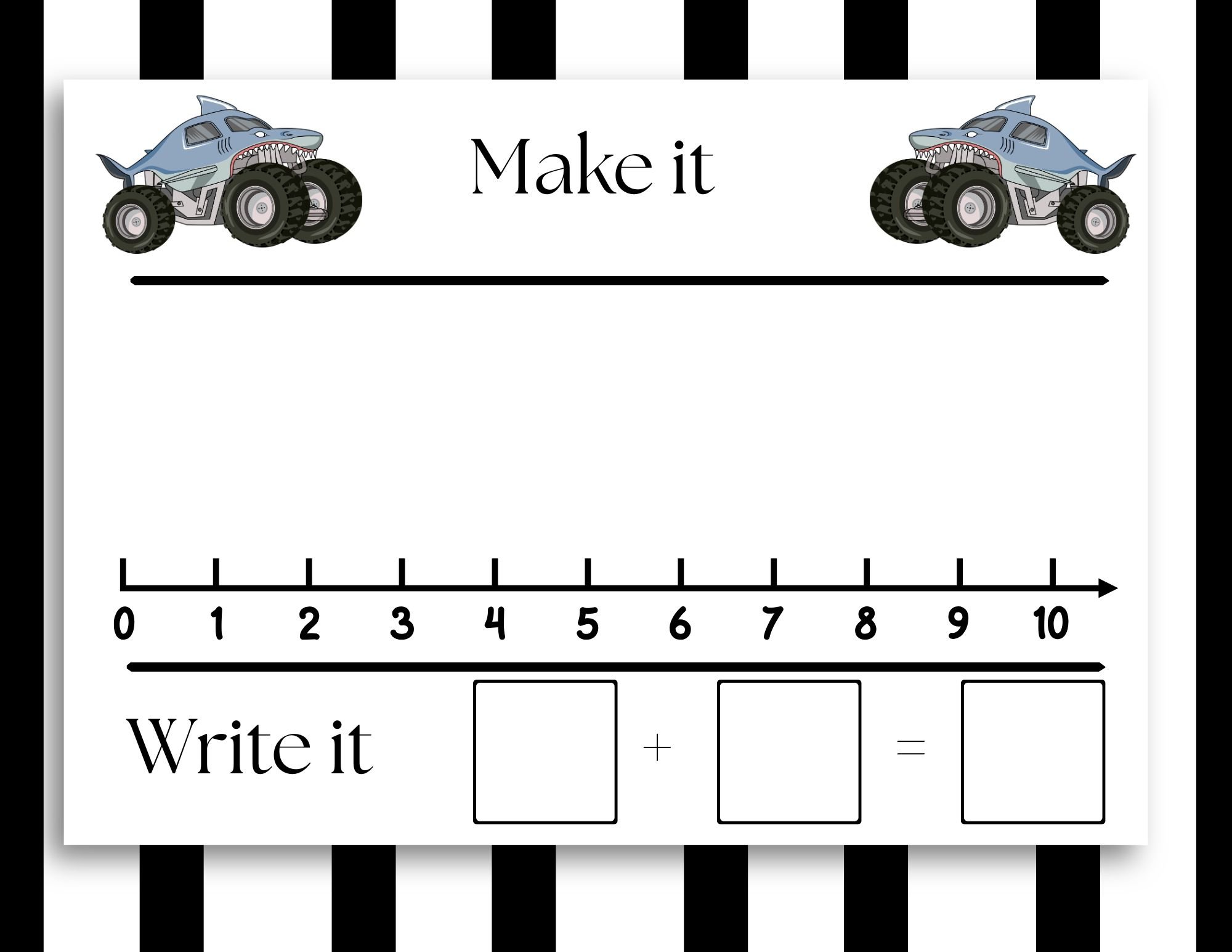 Monster Truck Addition Mat – Fun Math Practice for Kids! - Payhip