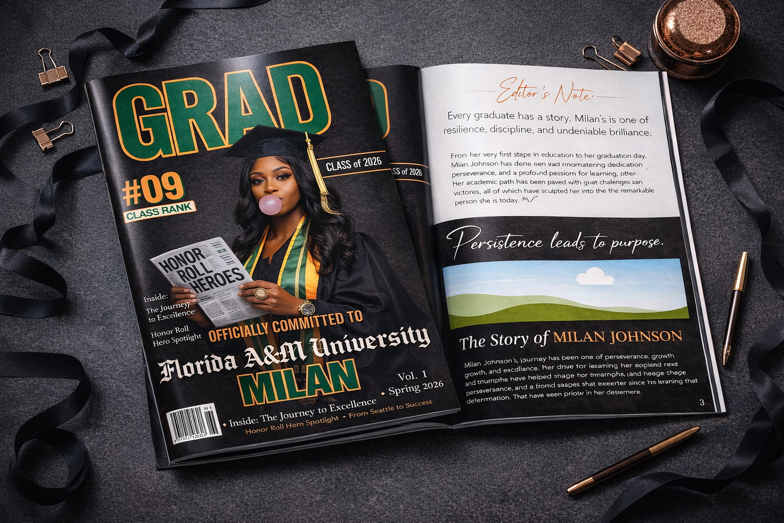 Graduation Magazine Template - Payhip