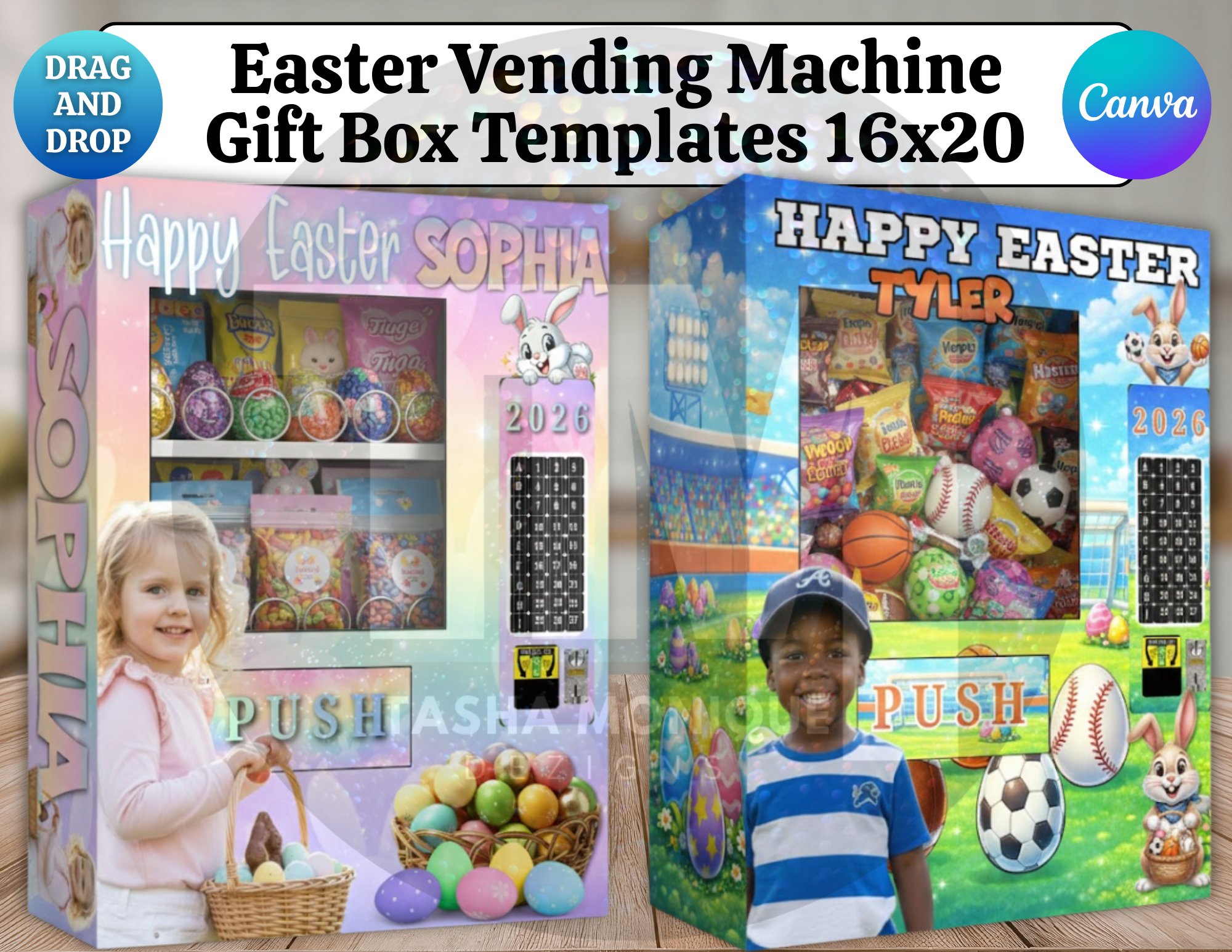 Easter Vending Machine Gift Box Templates 16x20 - Payhip