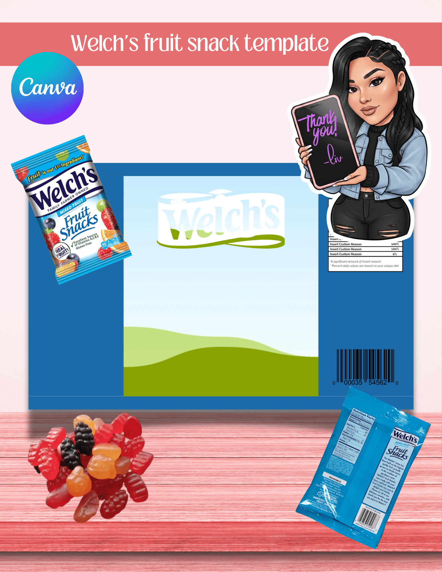 Welch's fruit snack template - Payhip