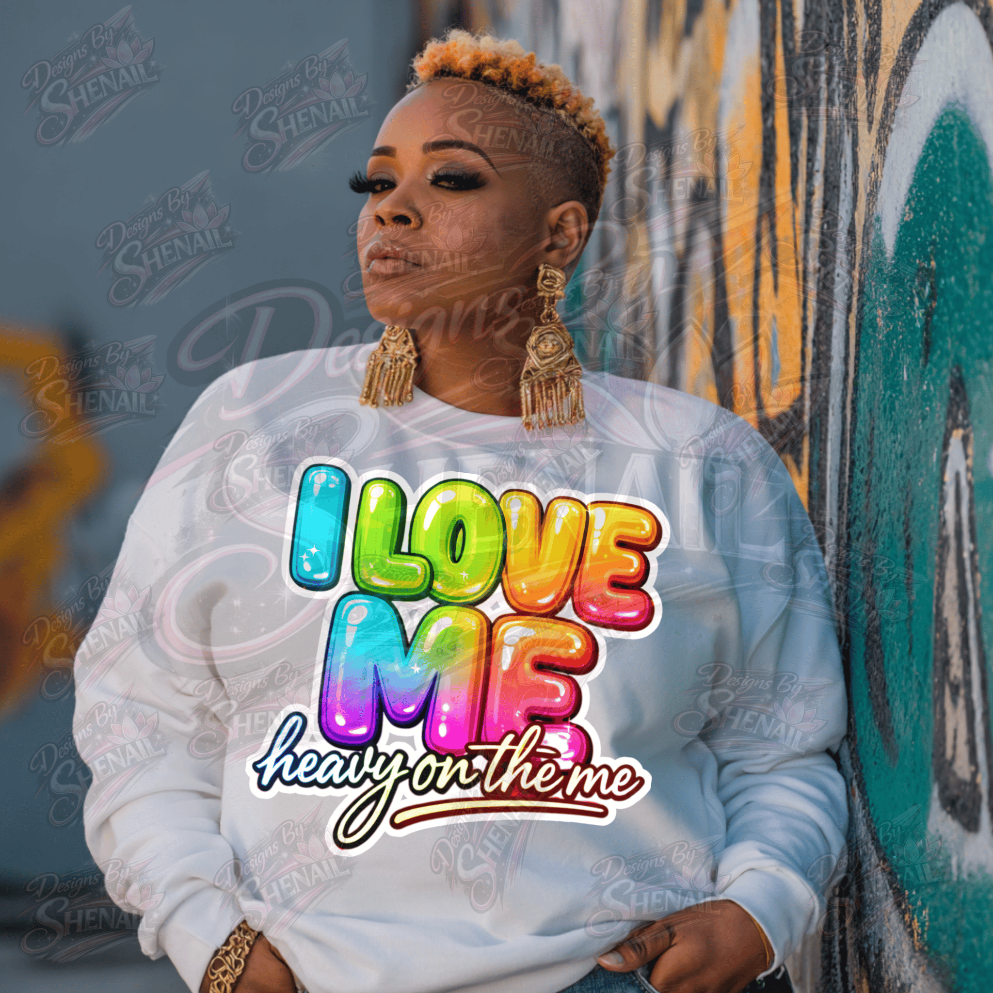 I Love Me Heavy On The Me PNG, Bold Self Love Quote Shirt Design, Retro ...