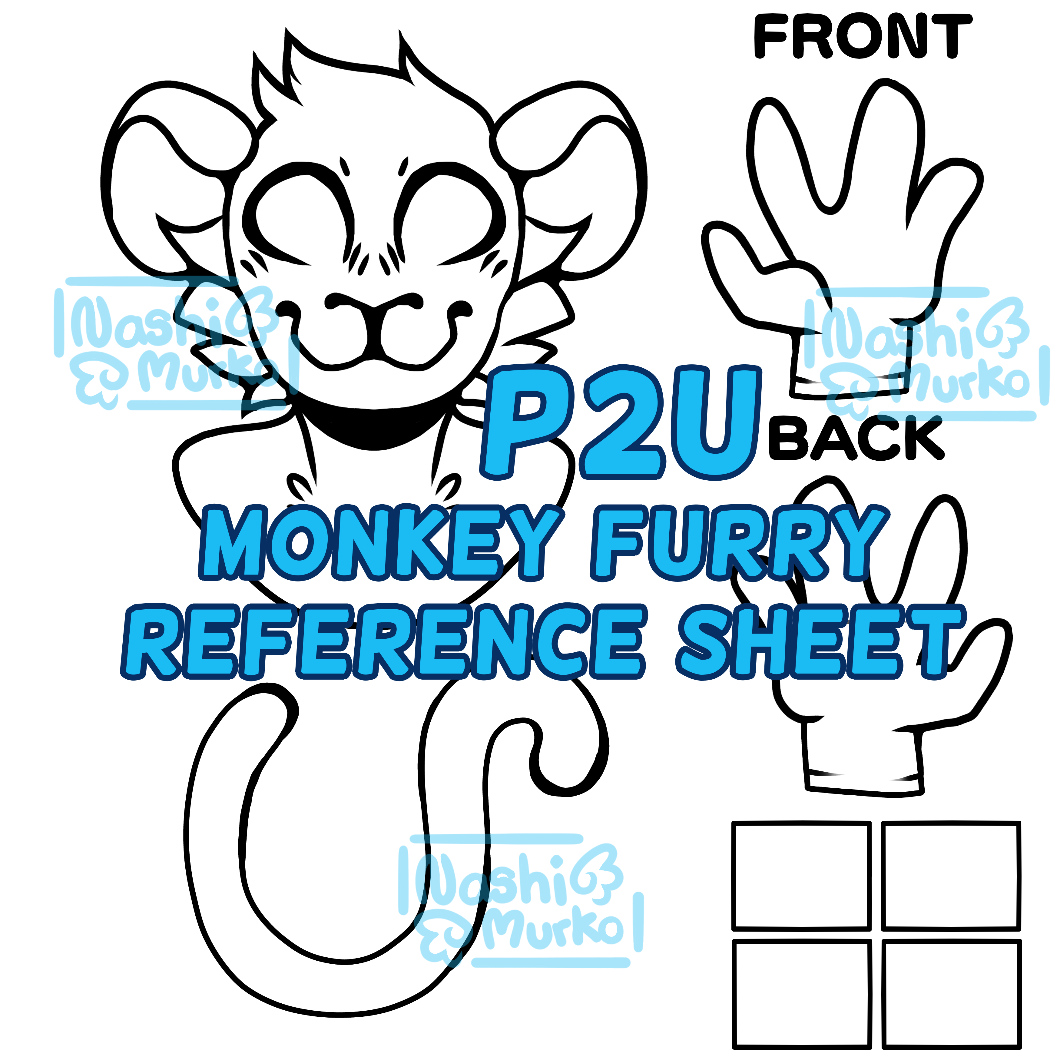 Monkey Partial Fursona Base - Payhip