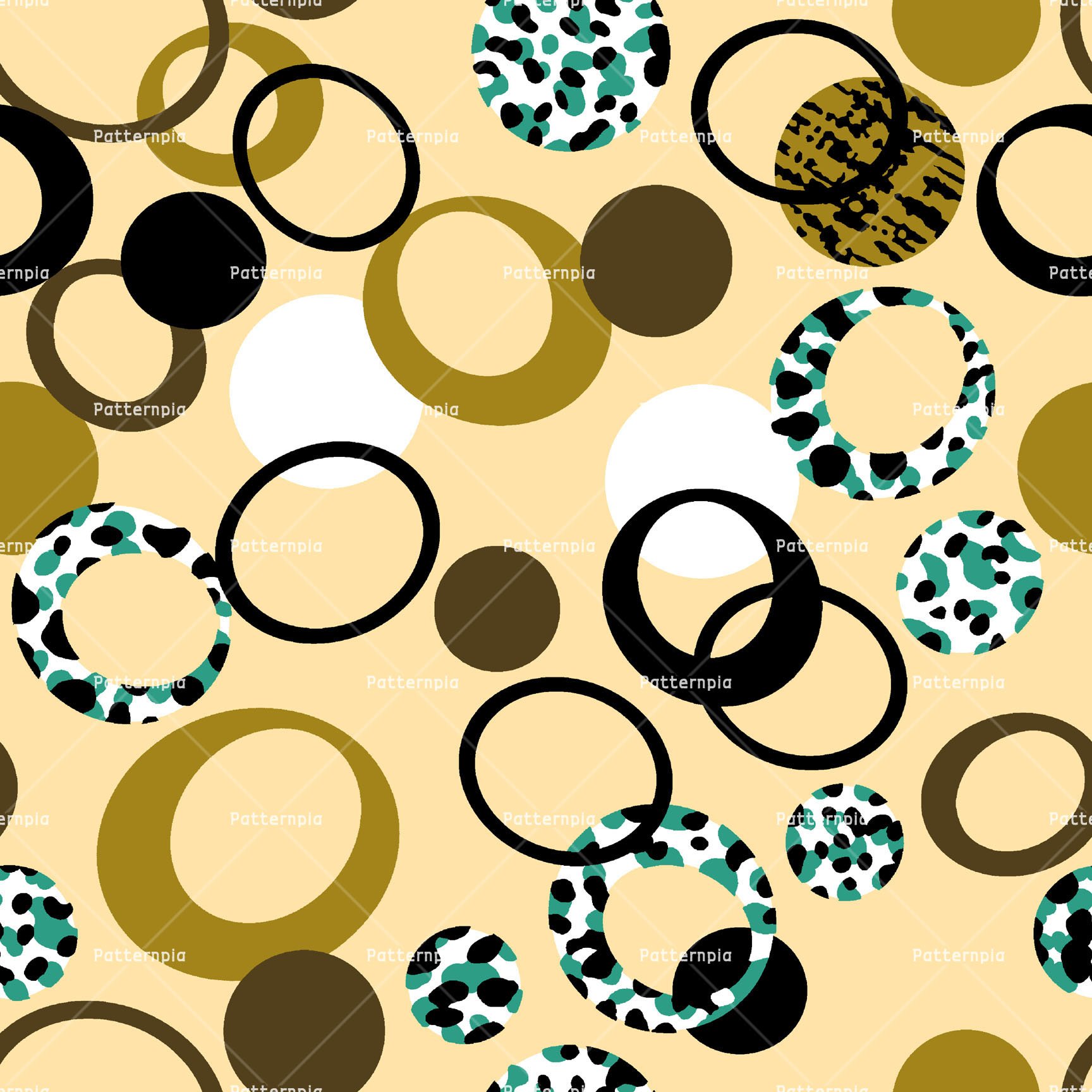 Patternpia Seamless Repeat Textile Pattern PSD JPG – Retro Ring Scatte ...