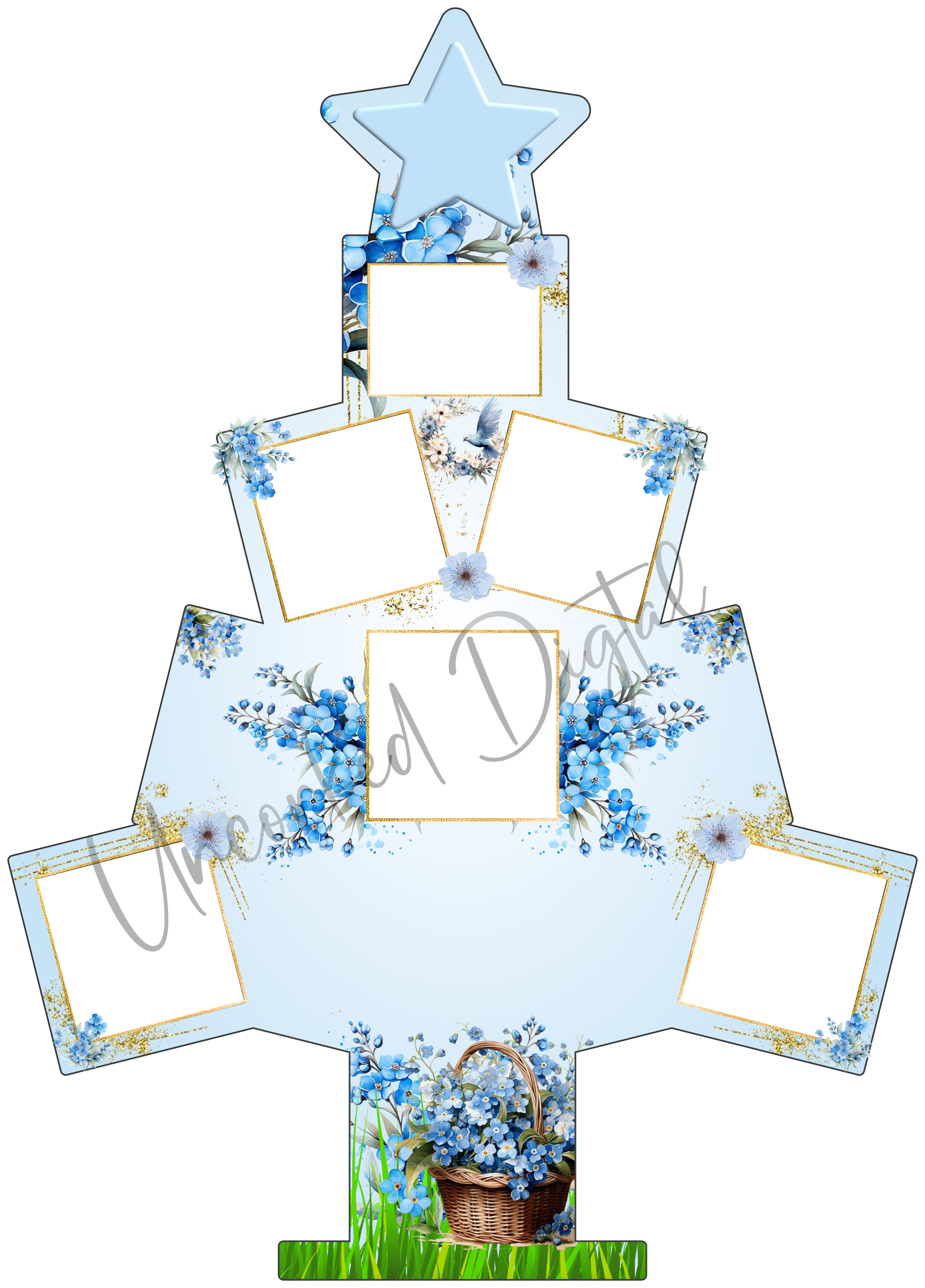 Forget me not freestanding photo tree (woodform) - Payhip