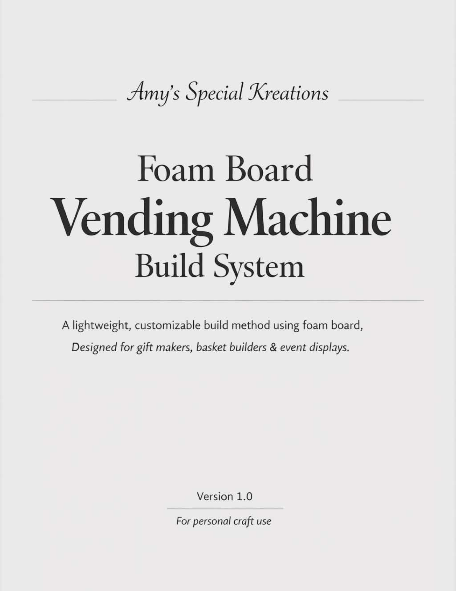 Foam Board Vending Machine Template Step-by-Step Guide (Make & Sell ...