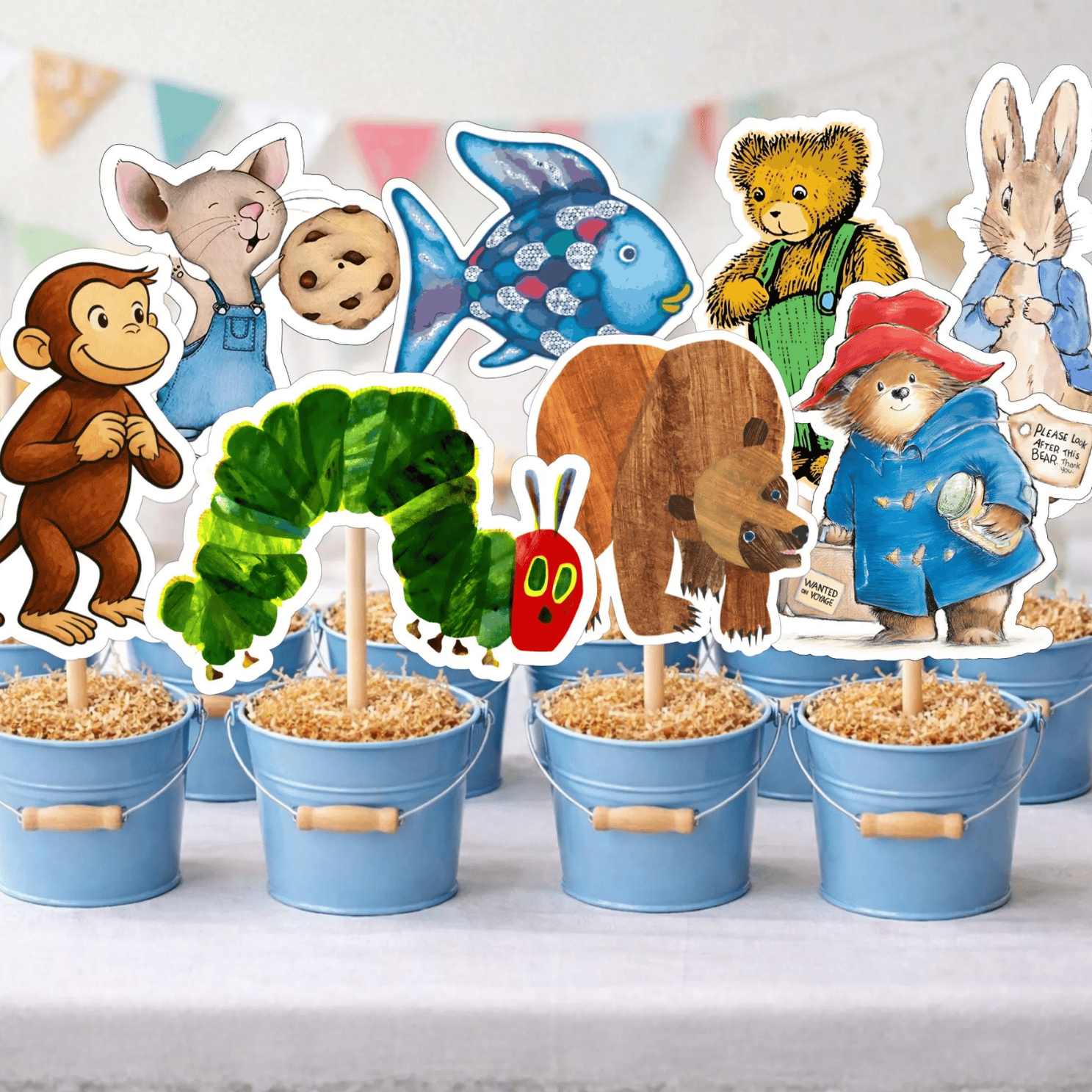 Printable Storybook Character Cutouts, Kids Book-Themed Birthday Decor ...