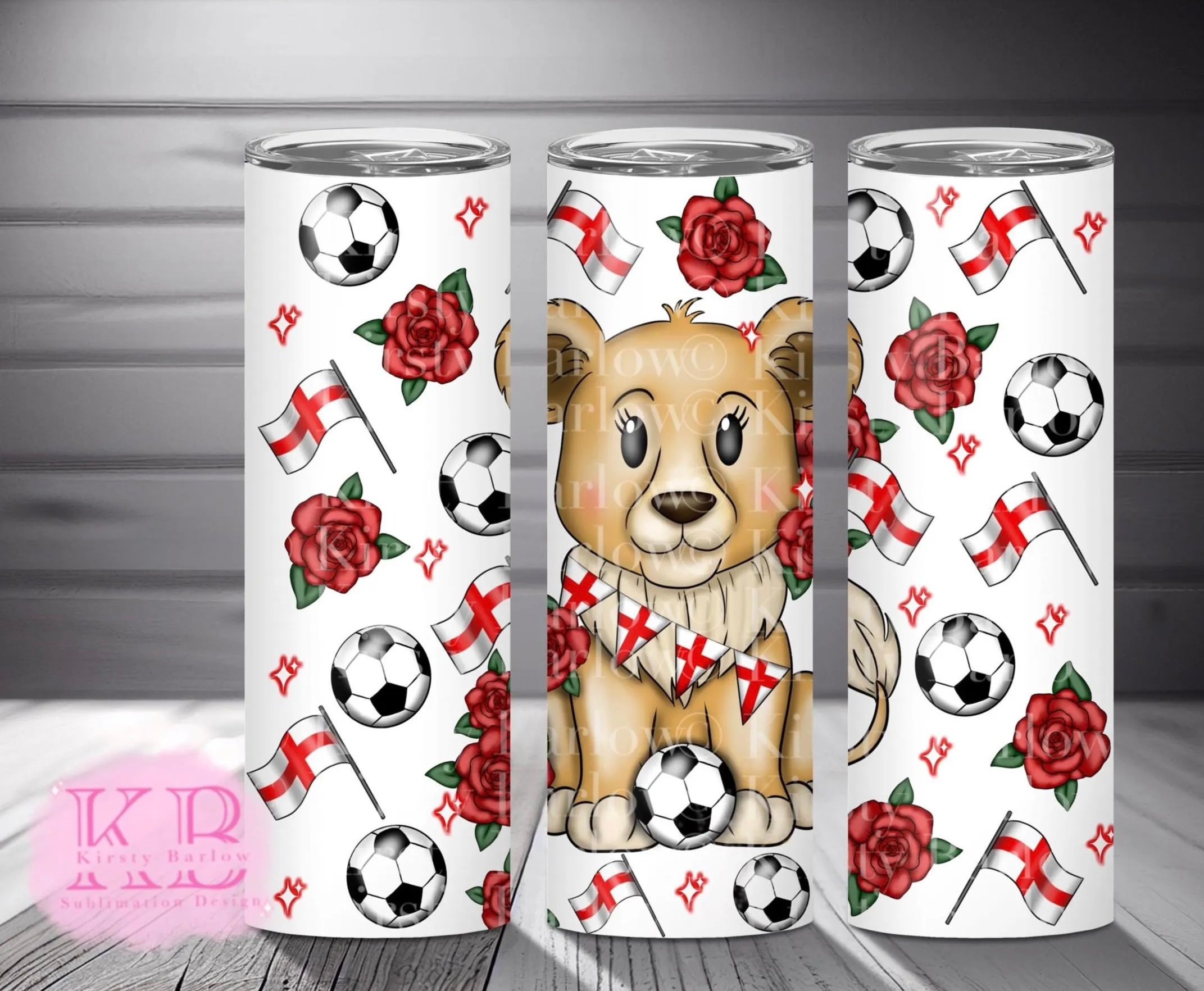 Lioness England football World Cup tumbler design - Payhip
