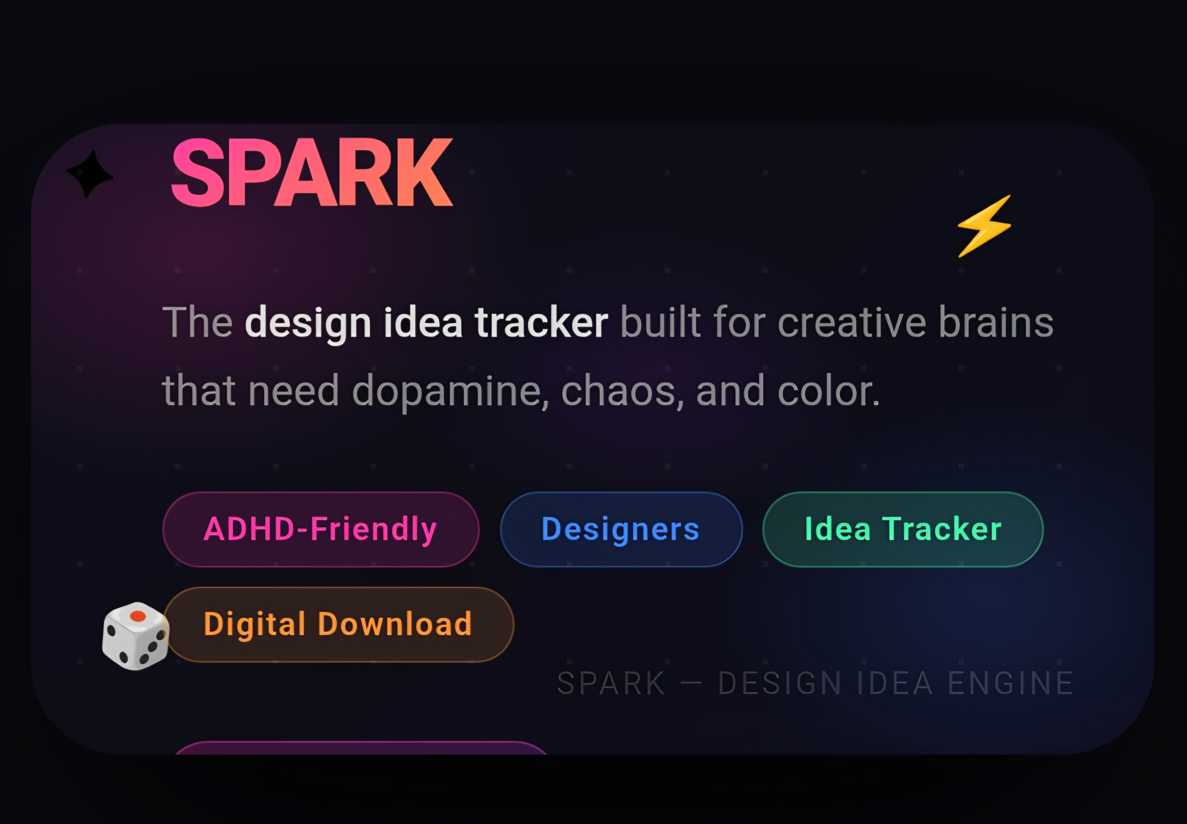 SPARK — The Design Idea Tracker for Creative Brains - Payhip