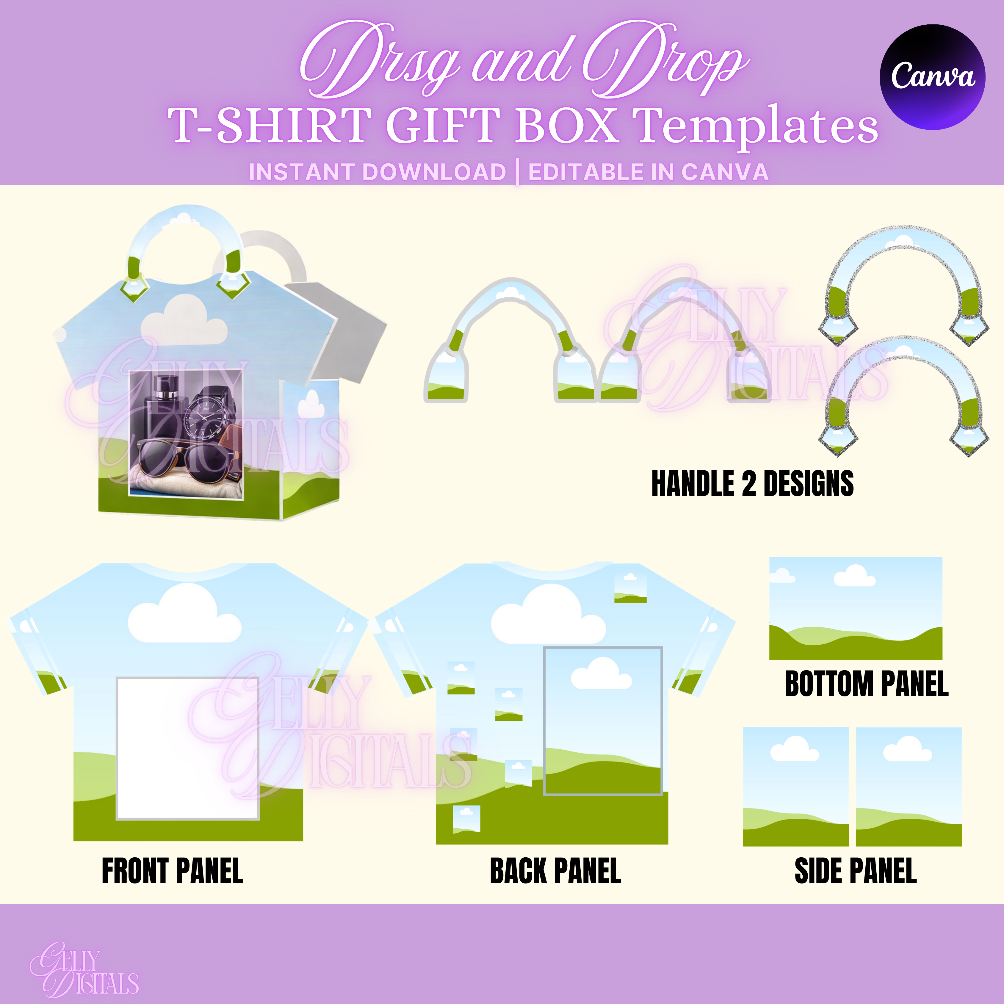 T-shirt Gift Box Drag and Drop Templates - Payhip