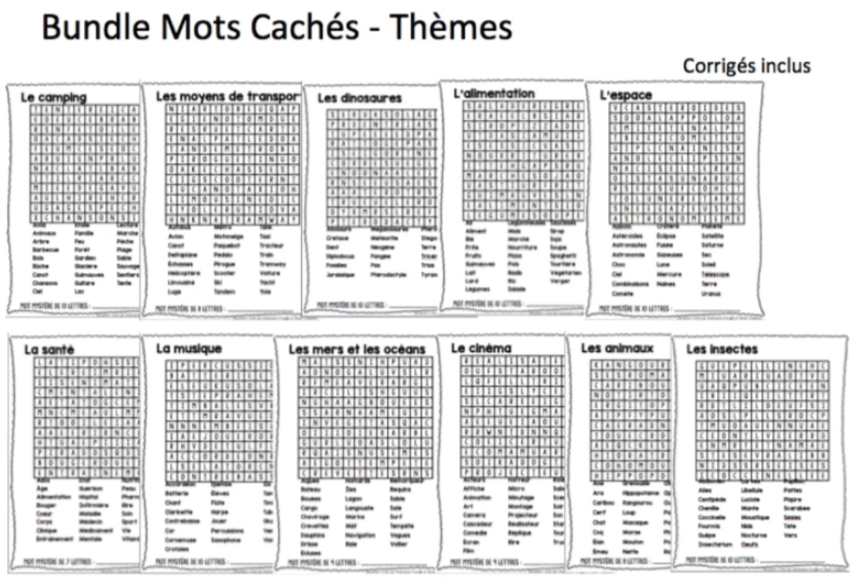 Bundle Grandissant Mots Cachés - Payhip