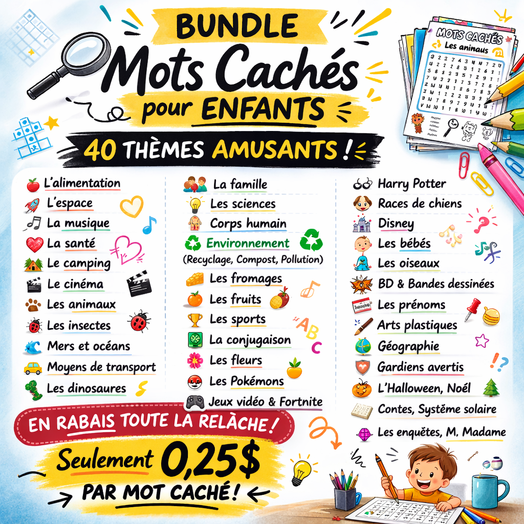 Bundle Grandissant Mots Cachés - Payhip