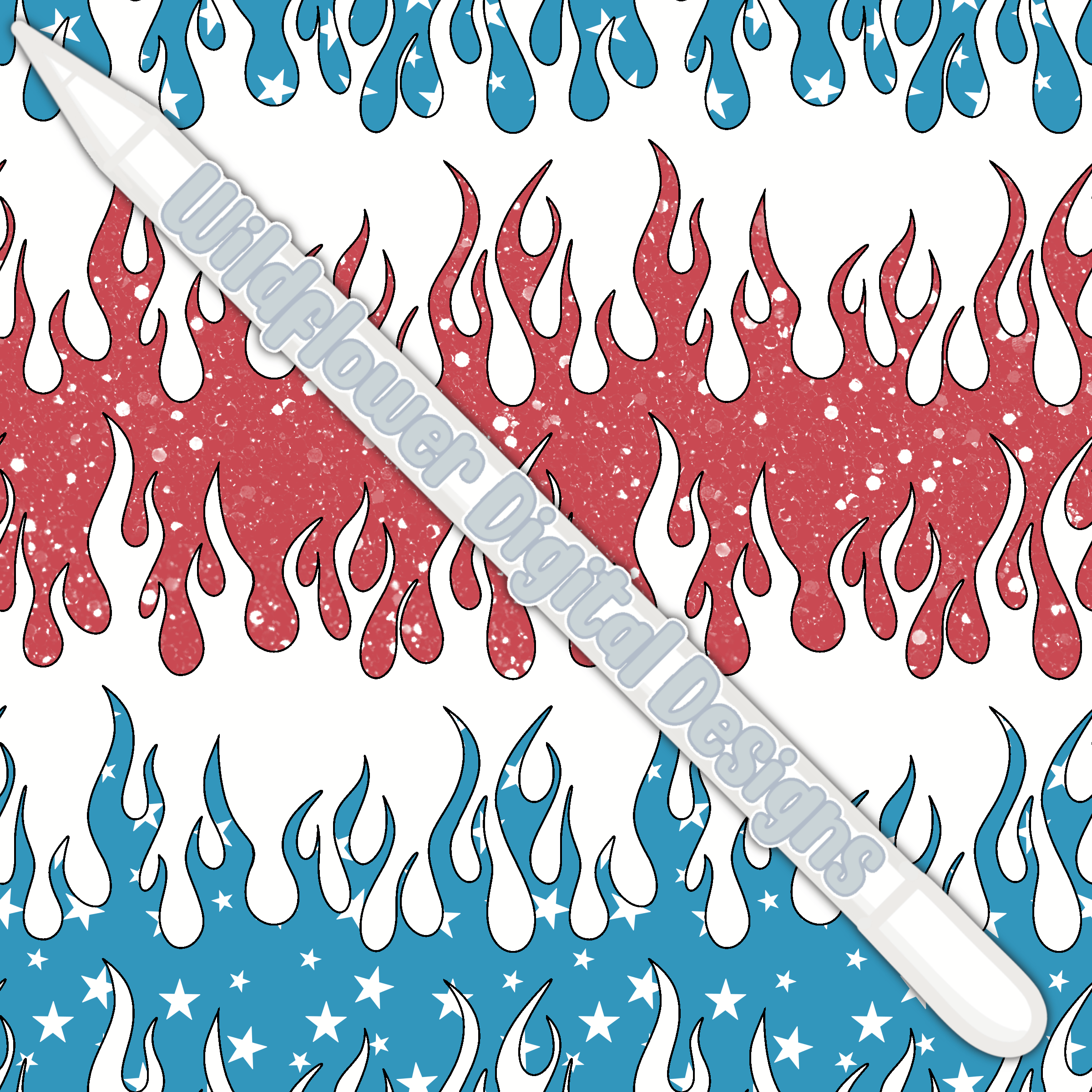 4th of July flames Glitter - Payhip