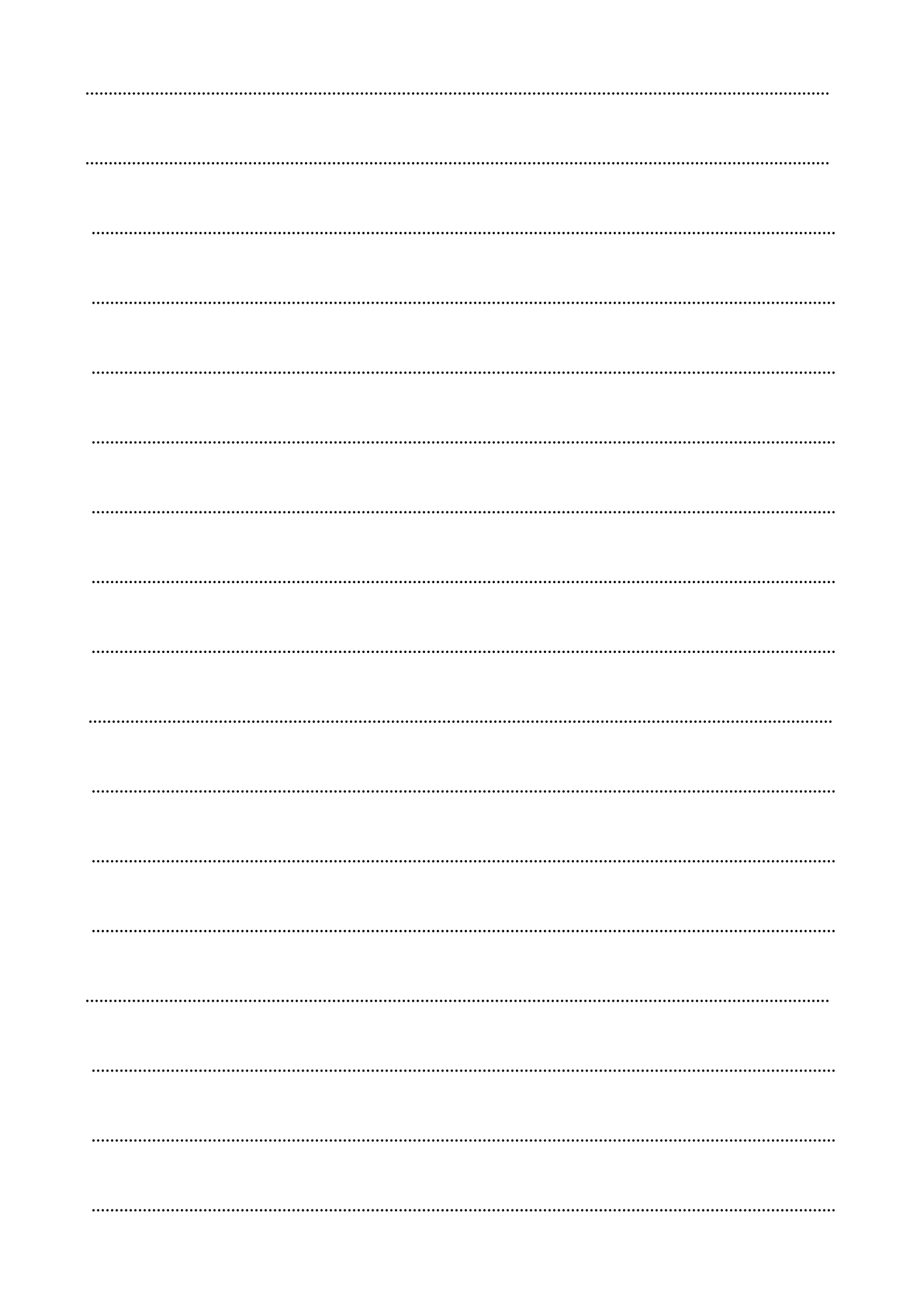 A4 Dotted Lined Paper | Printable PDF | Black Lines | Instant & Digital ...
