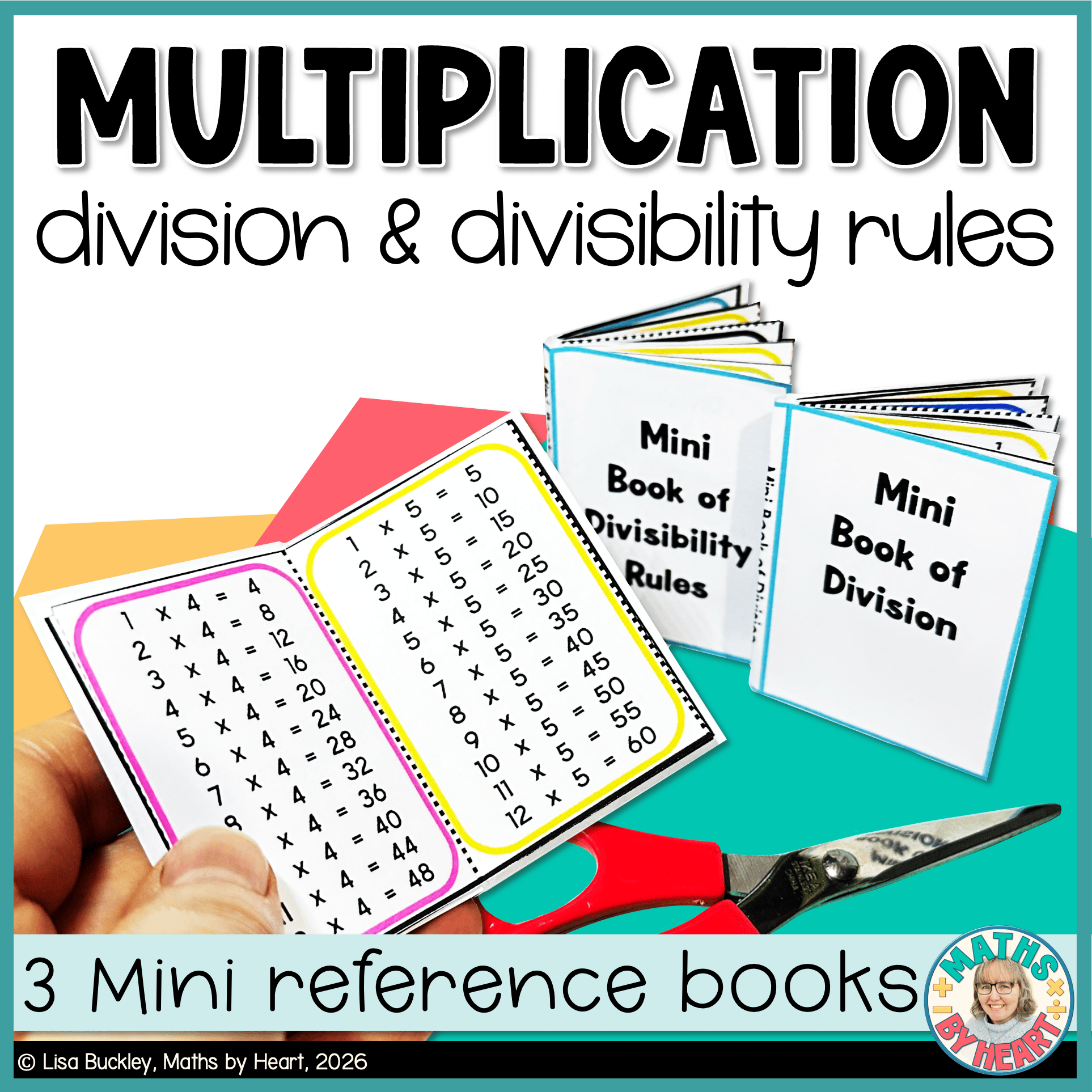 Multiplication, Division & Divisibility Rules Foldable Booklets for 3rd ...