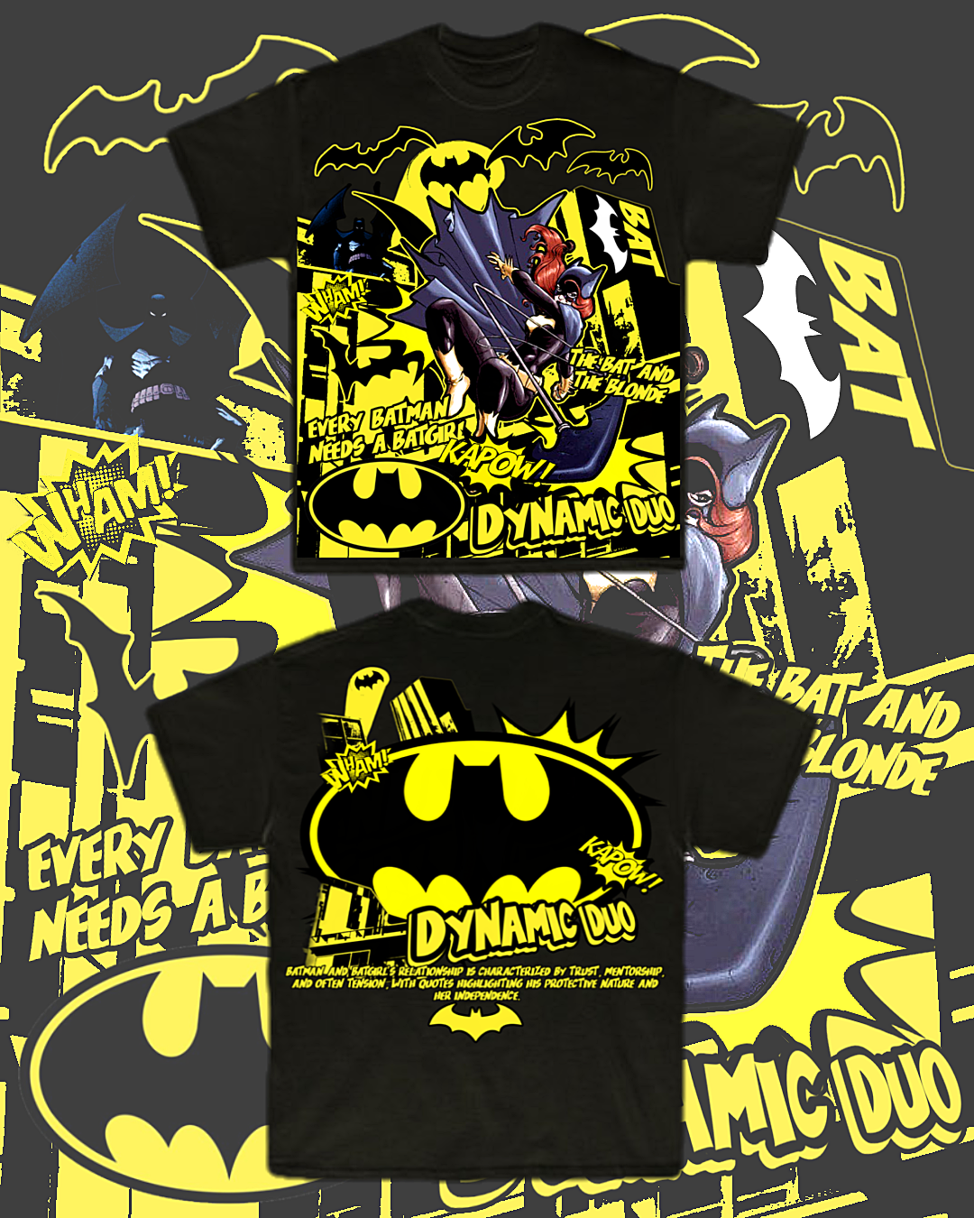 BATMAN AND BATGIRL GRAPHIC Digital Download Design for DTF, DTG, and ...