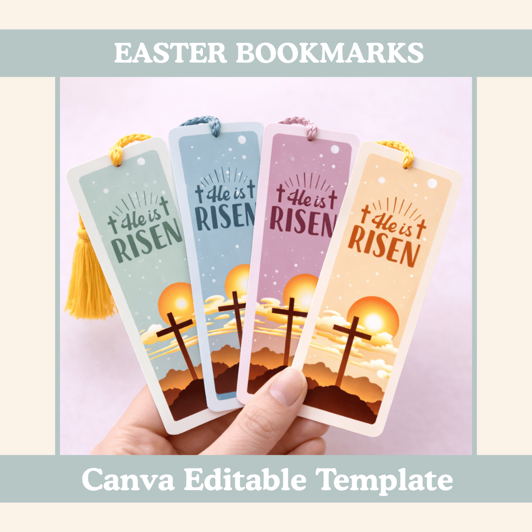 Easter Pastel Bookmark Template - Payhip