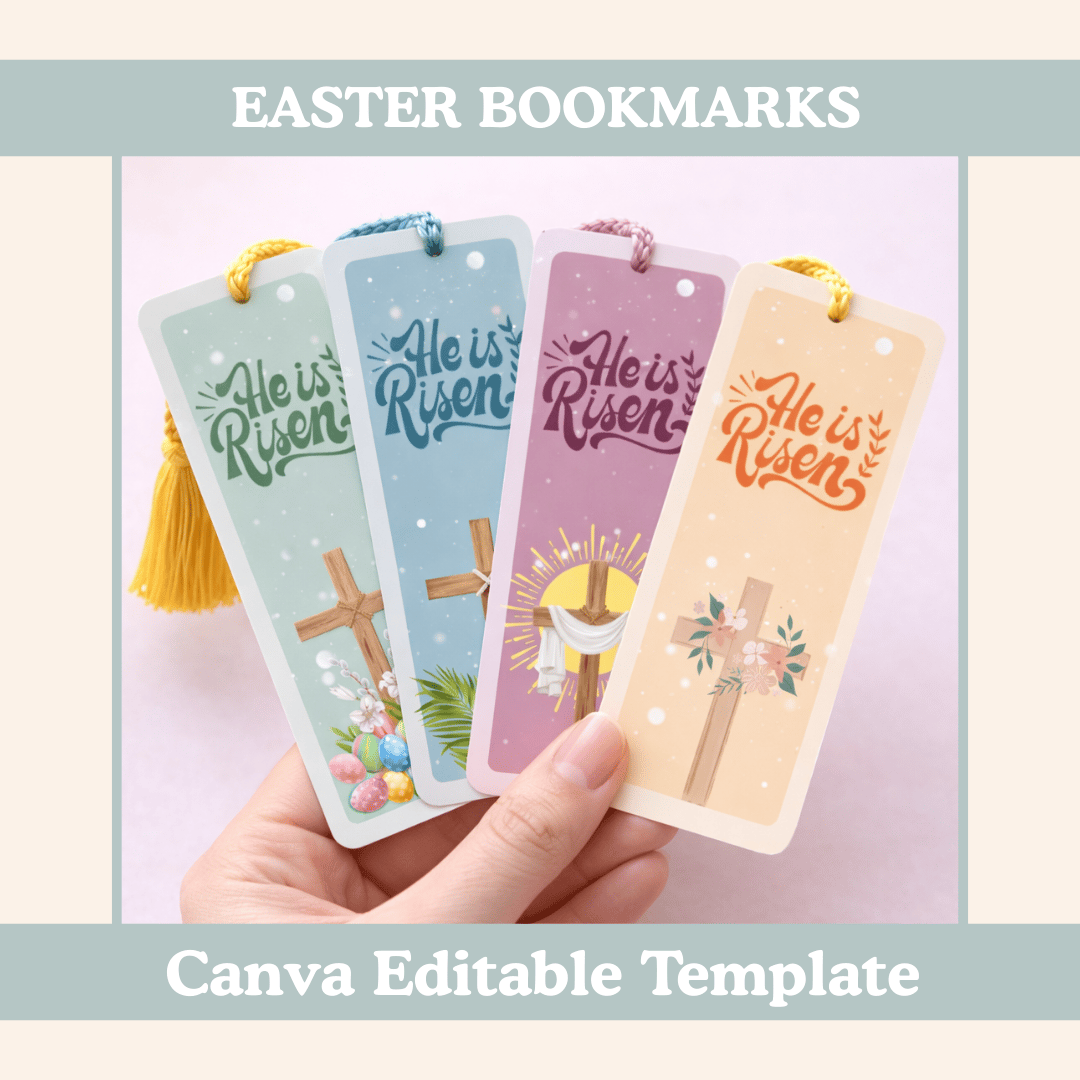 Easter Pastel Bookmark Template - Payhip