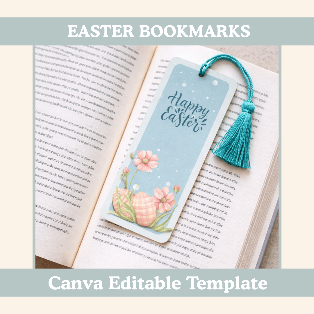 Easter Pastel Bookmark Template - Payhip