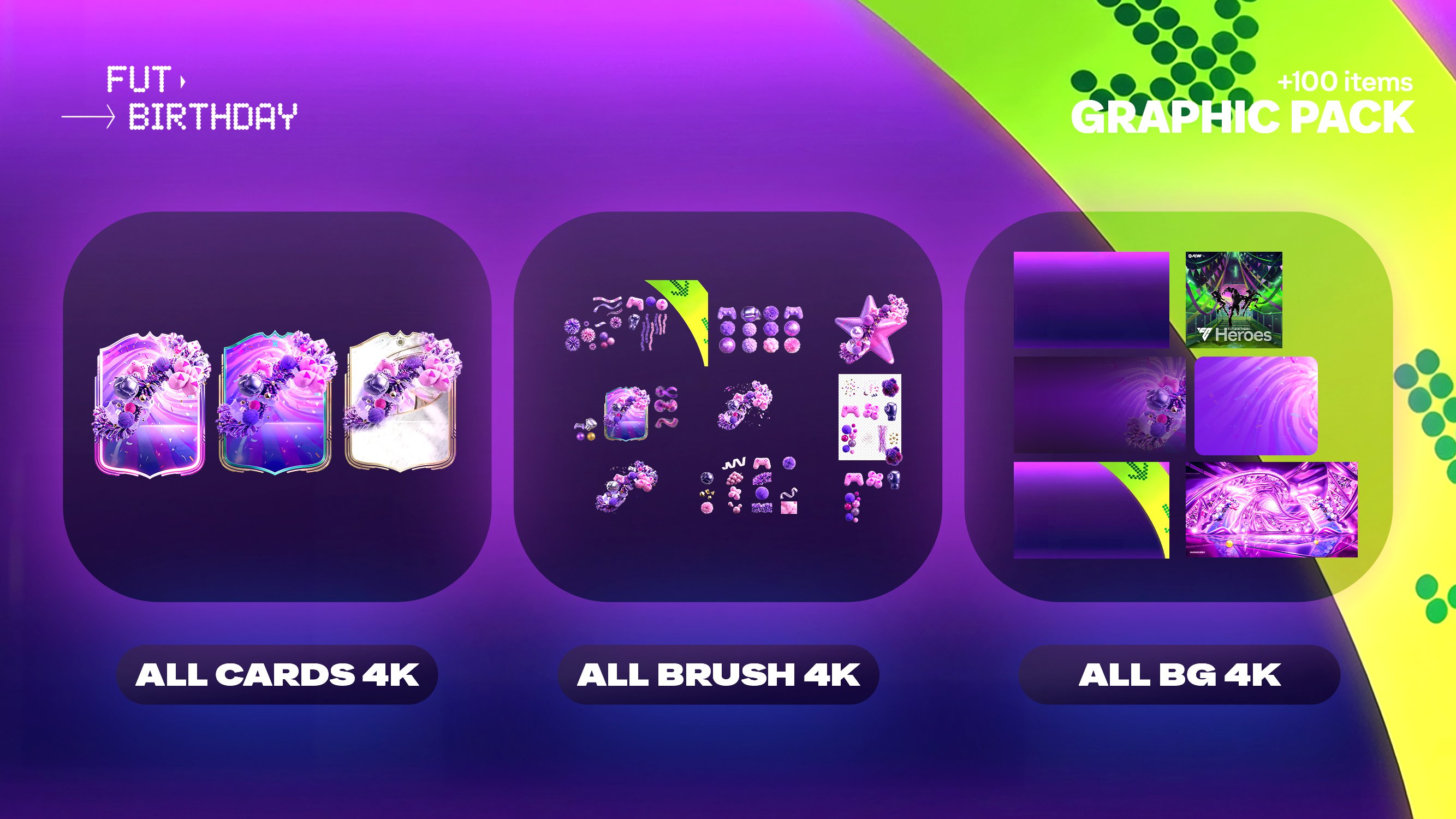 FC26 GRAPHIC PACK – 300 Assets (Cards, Brushes, Backgrounds, PNGs)