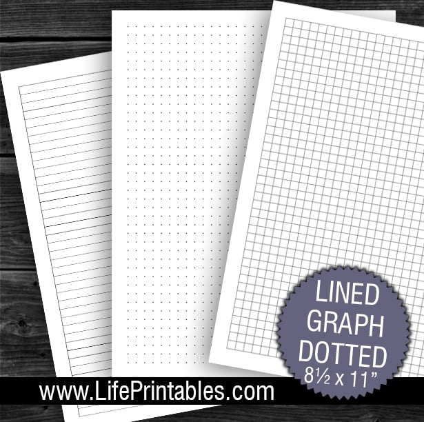 Grid - Lined - Dotted Paper Printables
