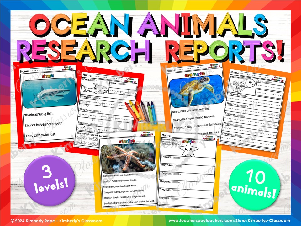 Ocean Animals Research Reports - Nonfiction Writing Summer Sea ...