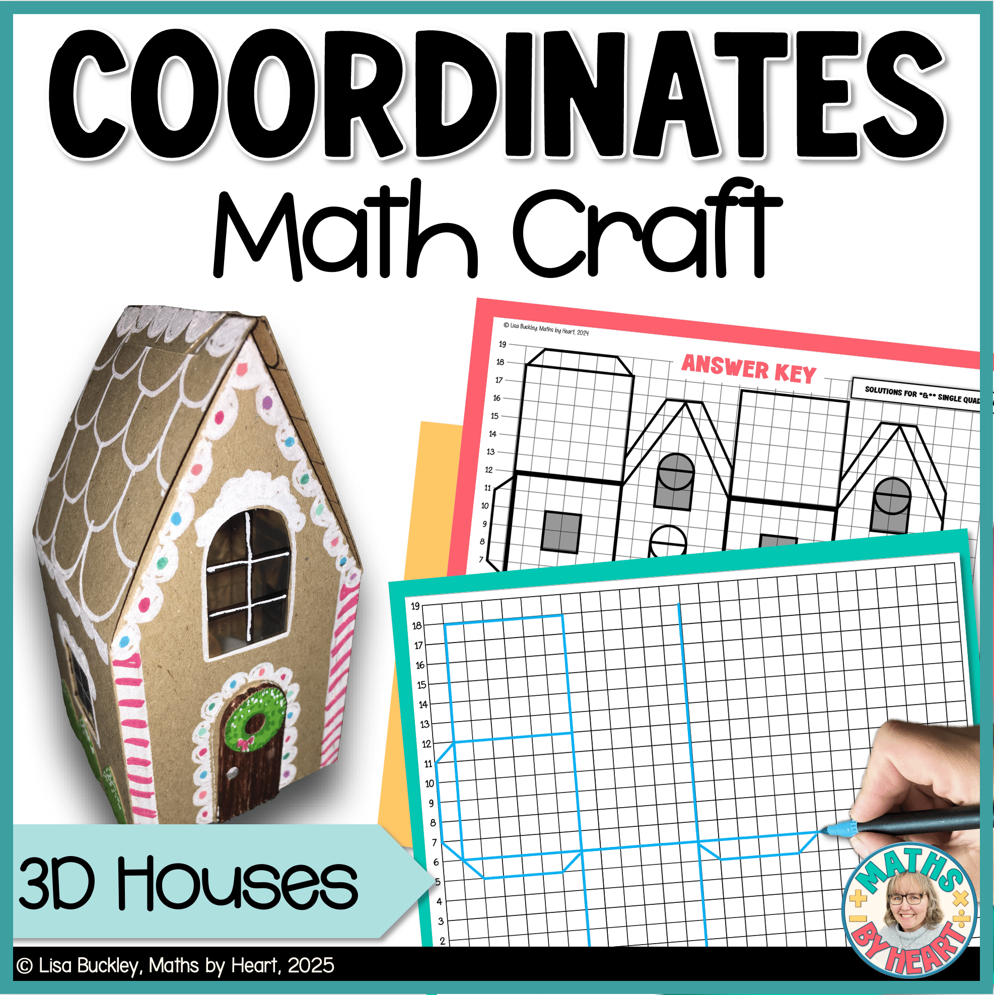 Plotting points on a Coordinate Plane Geometry Craftivity for 5th & 6th ...