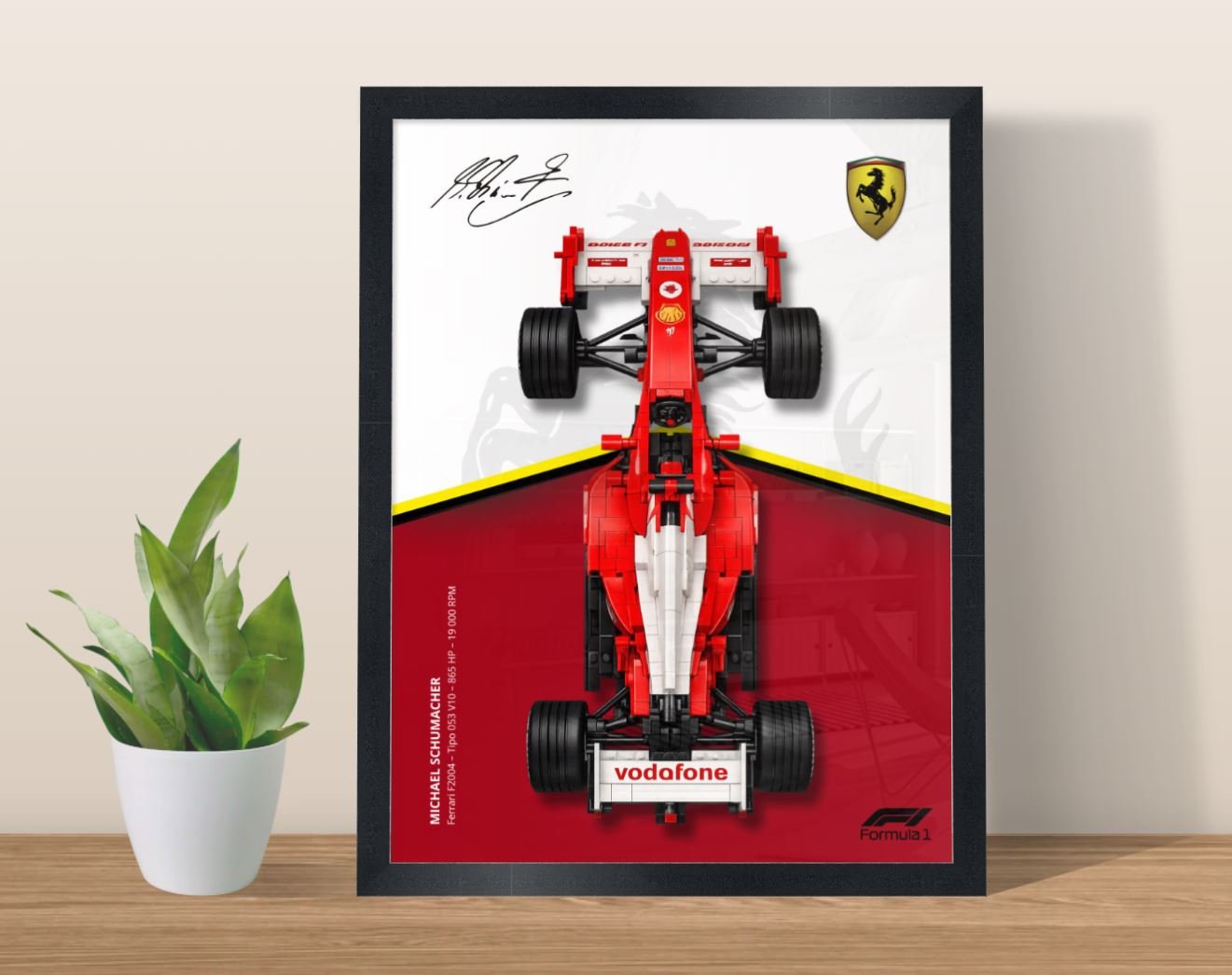 LEGO F1 Poster – Michael Schumacher Ferrari F2004 – Printable Wall Art ...