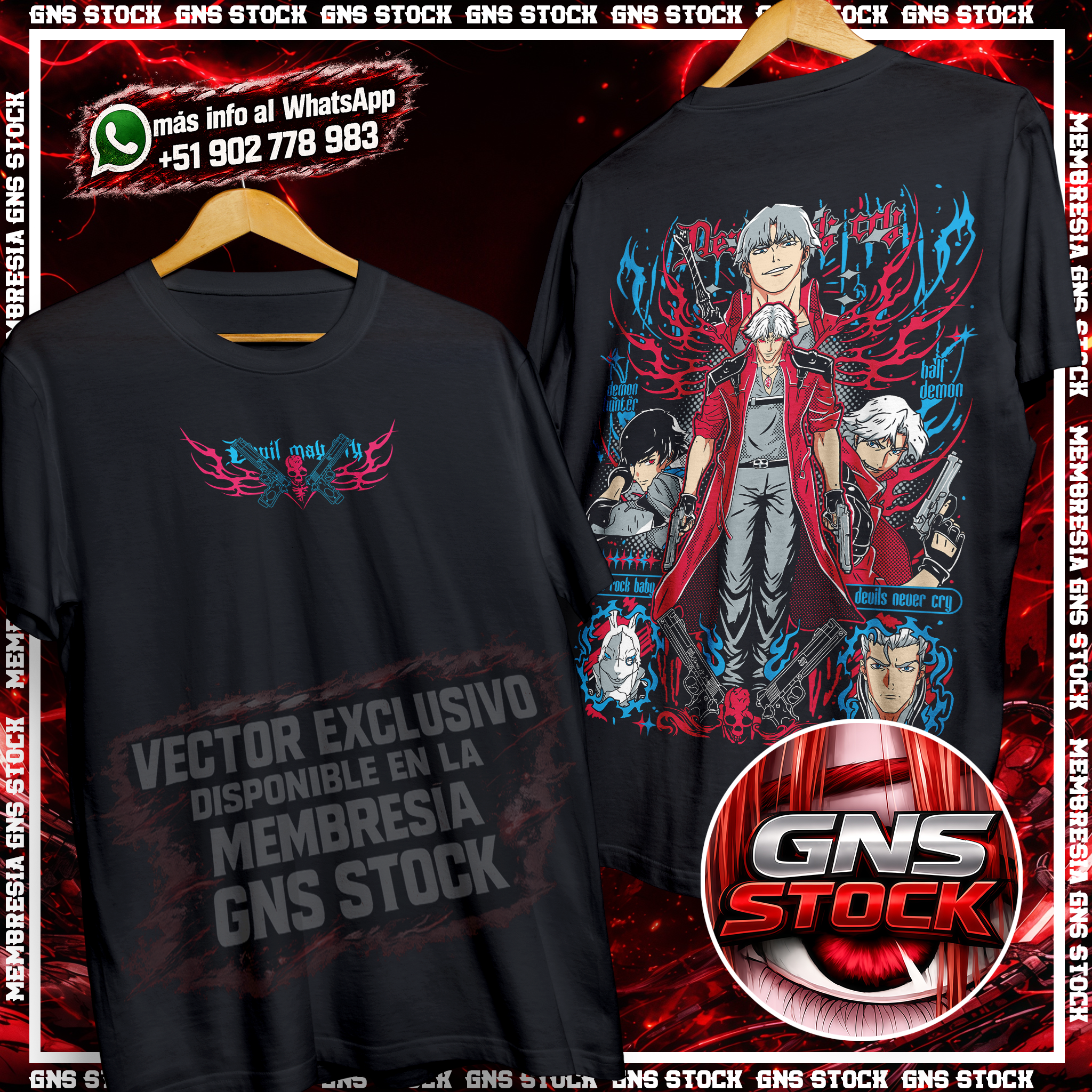 Gaming Vector – Dante & Vergil | Devil May Cry (DMC) | Design for DTF ...