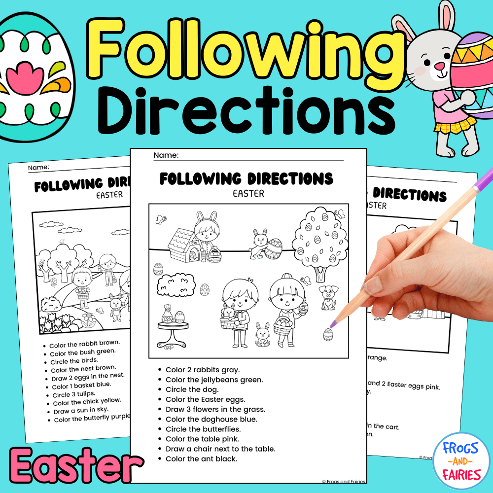 Easter Follow the Directions Activities for Kindergarten and Early ...