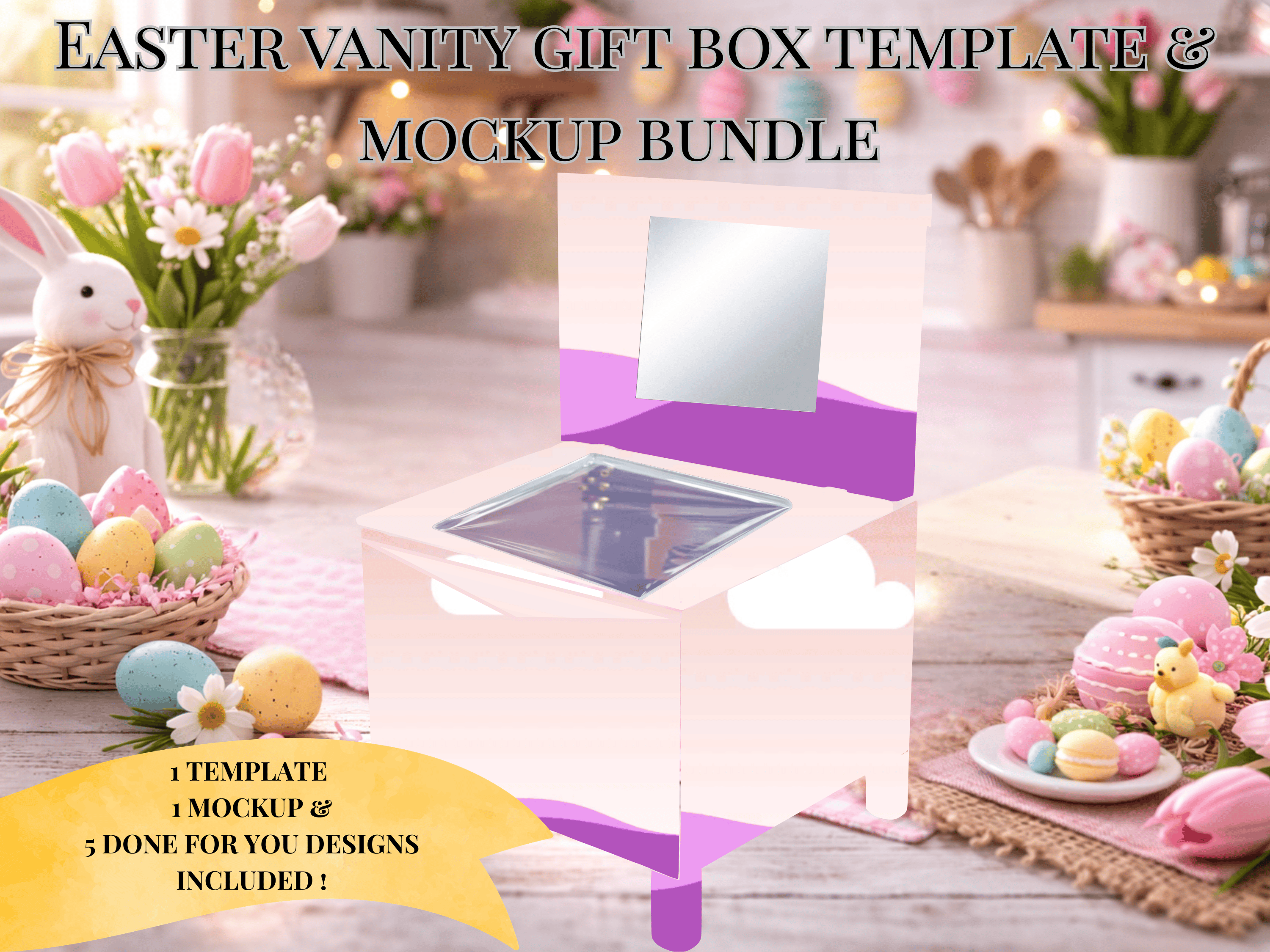 5 Easter Vanity Gift Box Templates & Mockup - Payhip