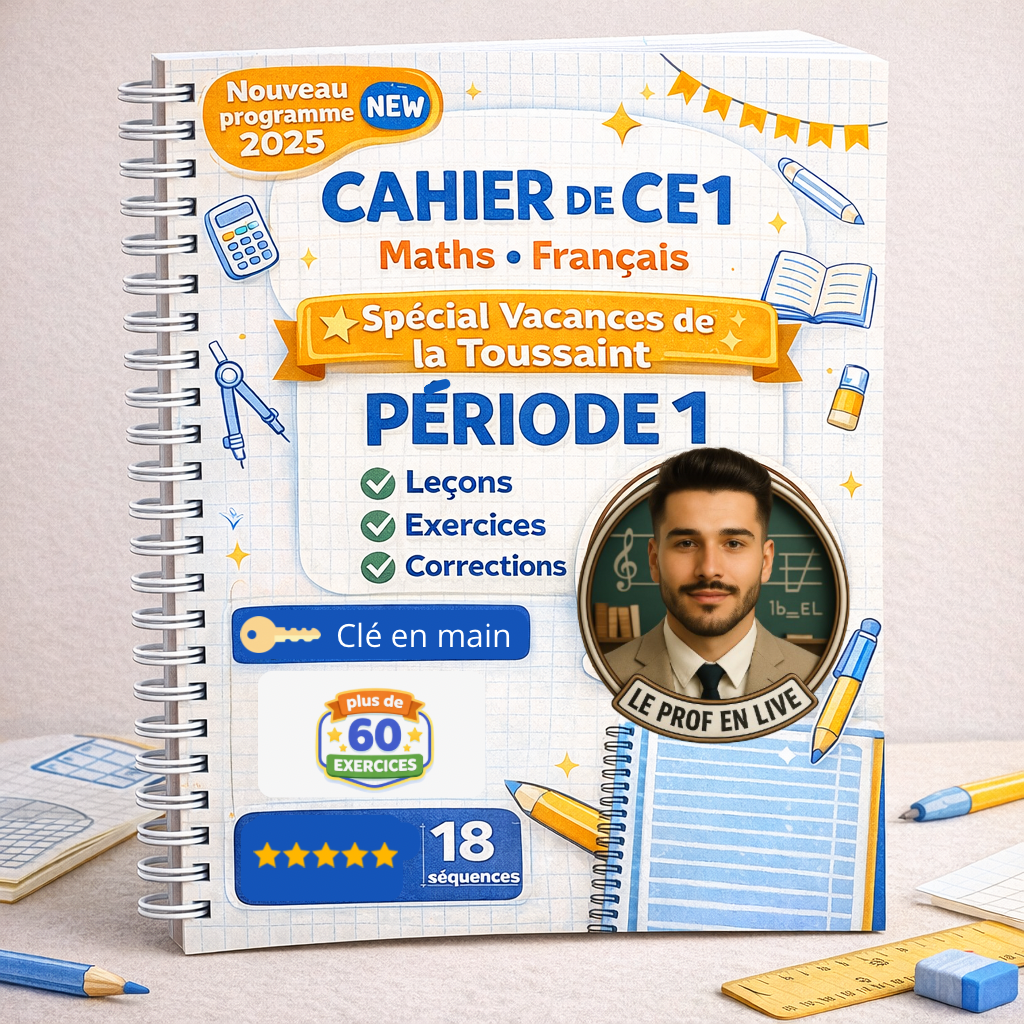 Cahier CE1 - Période 4 (Mars-Avril-Mai) Maths - Français (Leçons ...