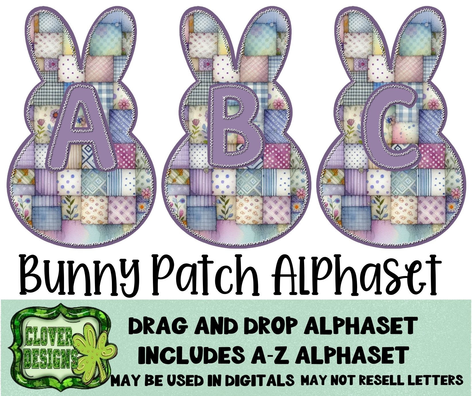 Bunny Patch AlphaSet - Payhip