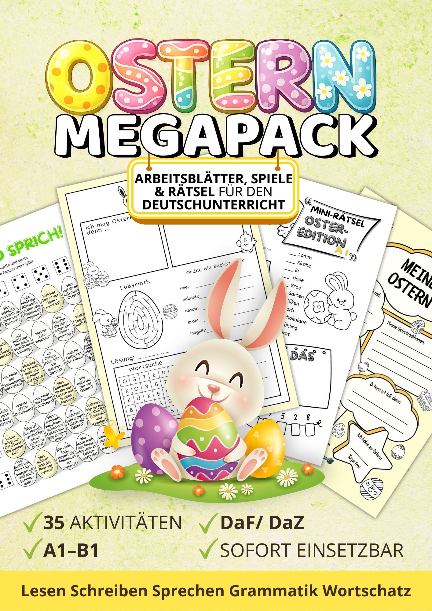 [DE] Ostern Megapack – 35 Aktivitäten: Spiele, Rätsel und ...