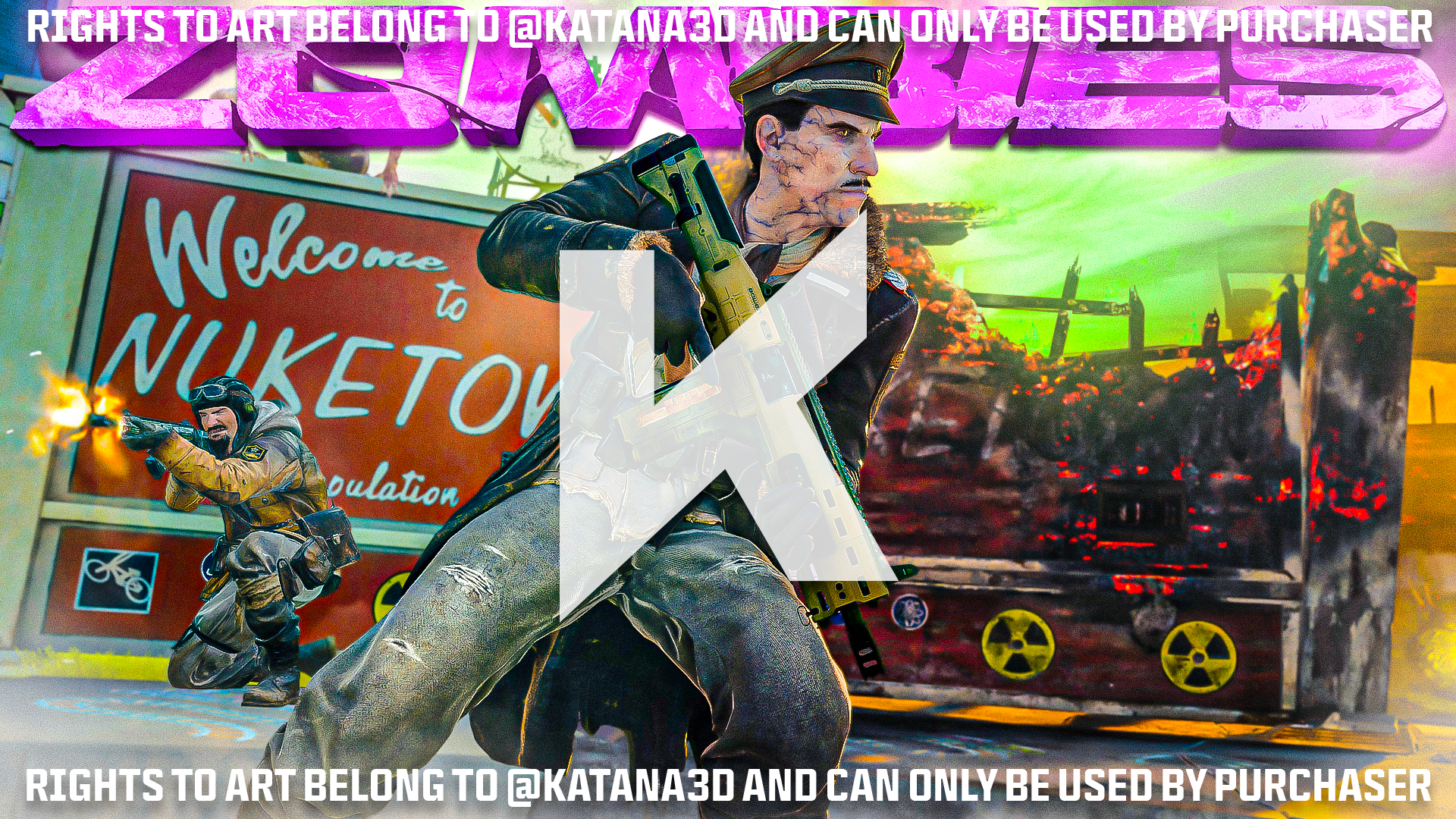 COD/Warzone/BO7 Thumbnail - Zombies Nuketown(2 Versions) - Payhip