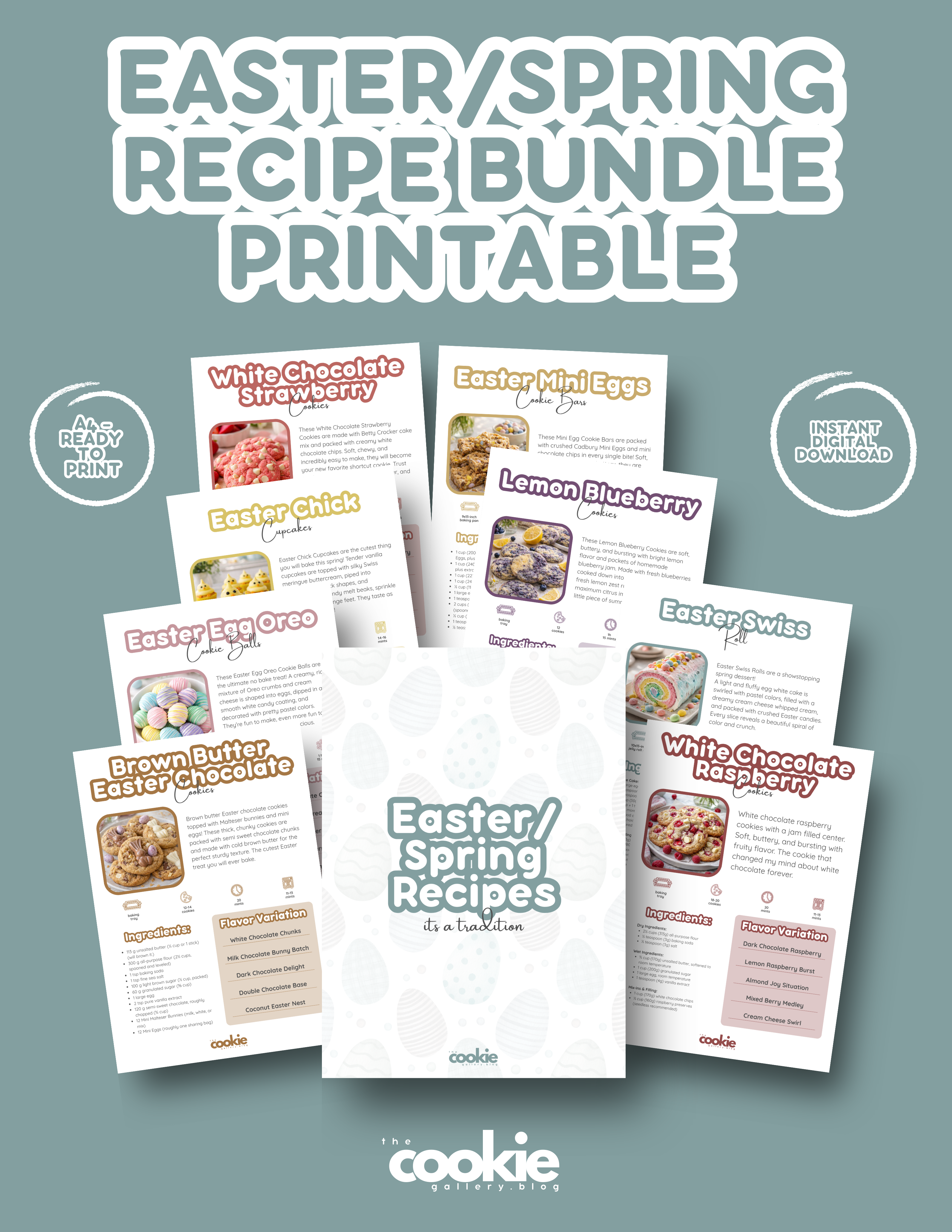 Easter/Spring Bundle Recipe Cards - Payhip