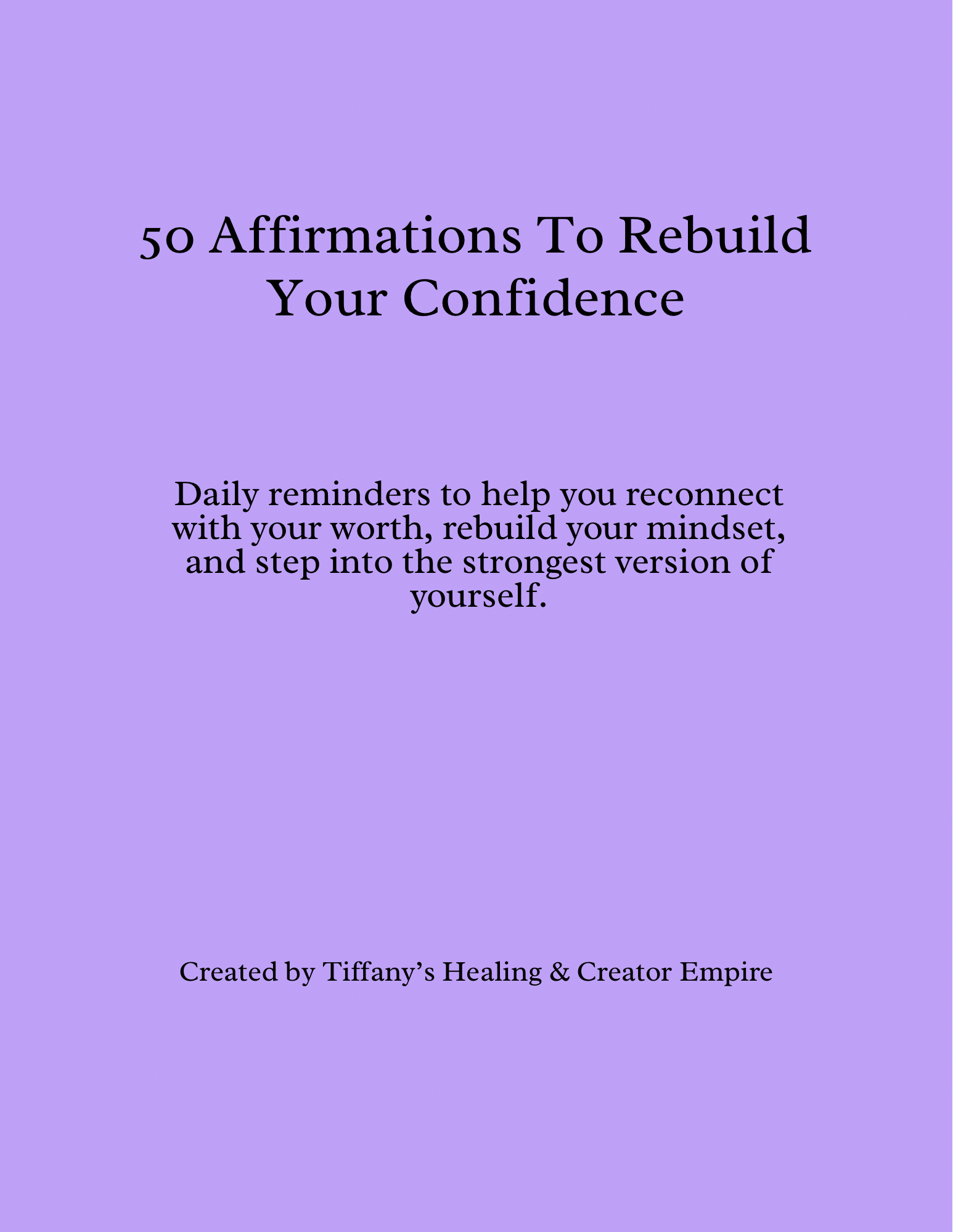 50 Affirmations to Rebuild Your Confidence - Payhip