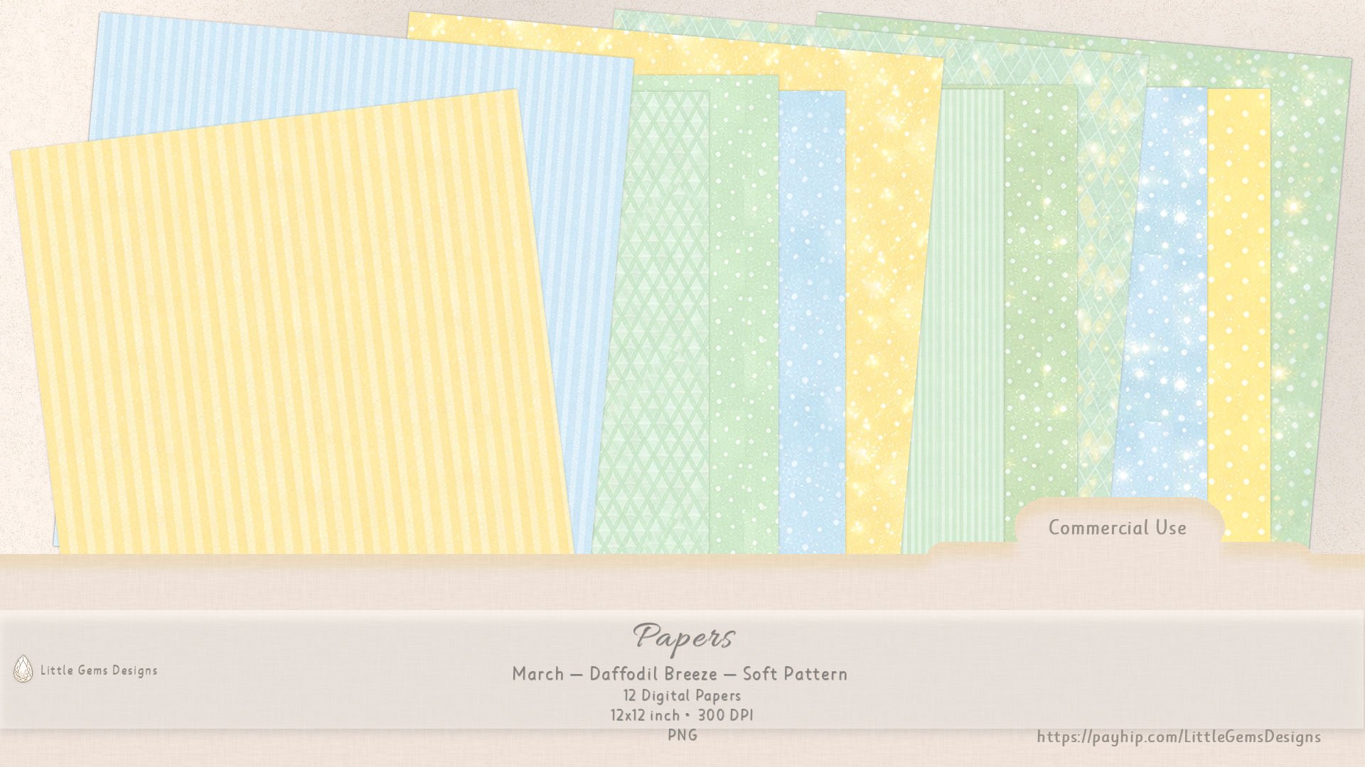 Papers-March-Daffodil Breeze-Soft Pattern - Payhip
