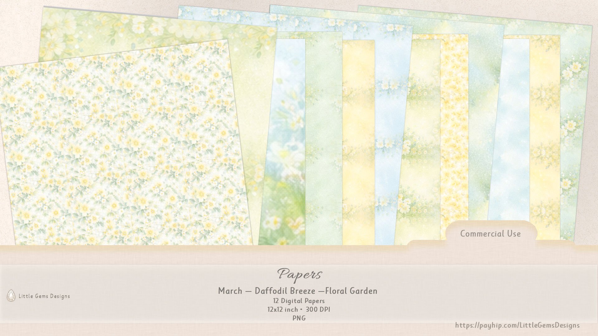 Papers-March-Daffodil Breeze-Floral Garden - Payhip