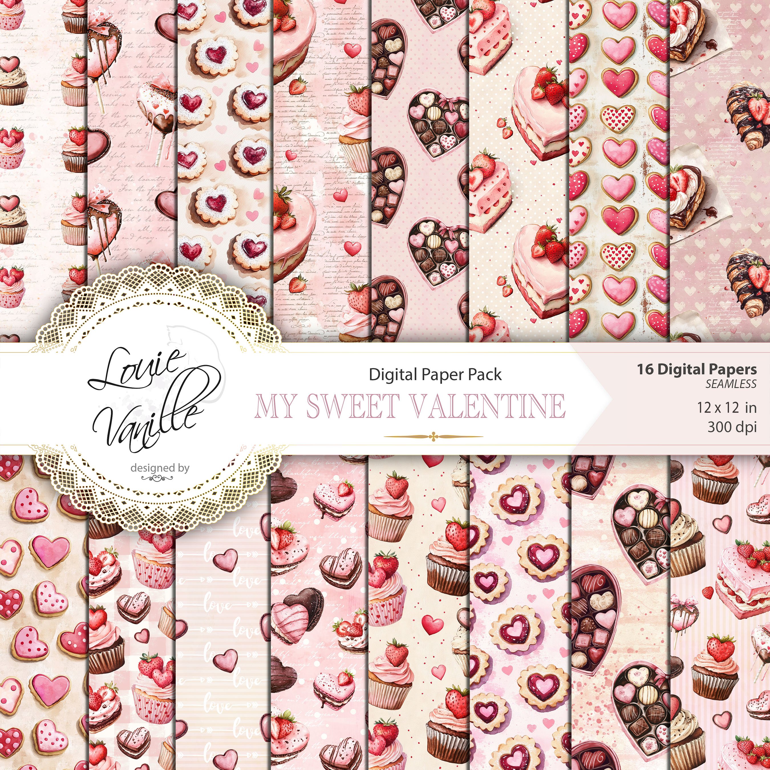 My Sweet Valentine Digital Paper - Payhip