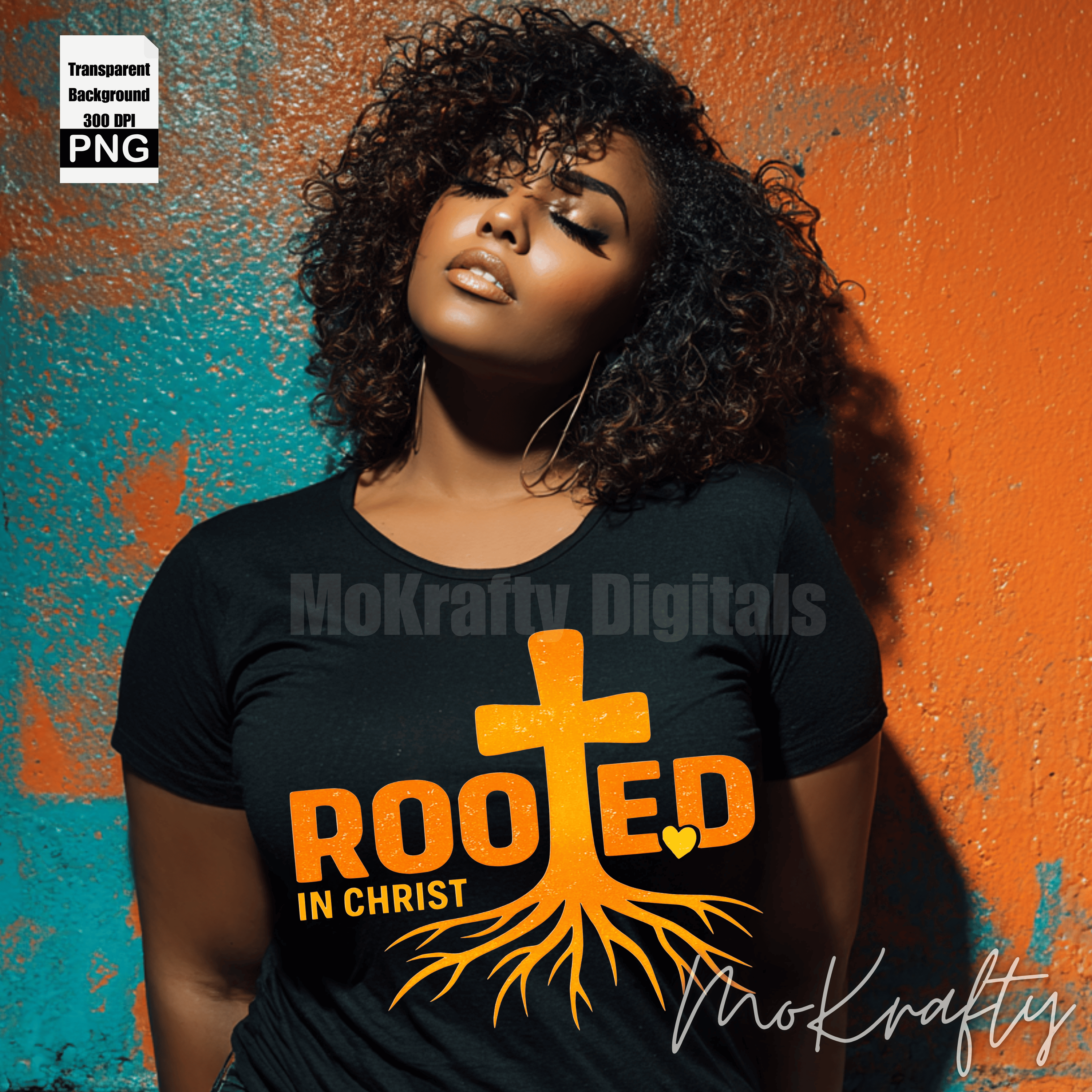 Rooted in Christ PNG, Christian Cross Roots Design, Faith Based Shirt ...