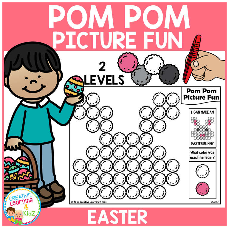 Easter Pom Pom Color Matching Mats – Fine Motor Activity | Pre-K & SPED