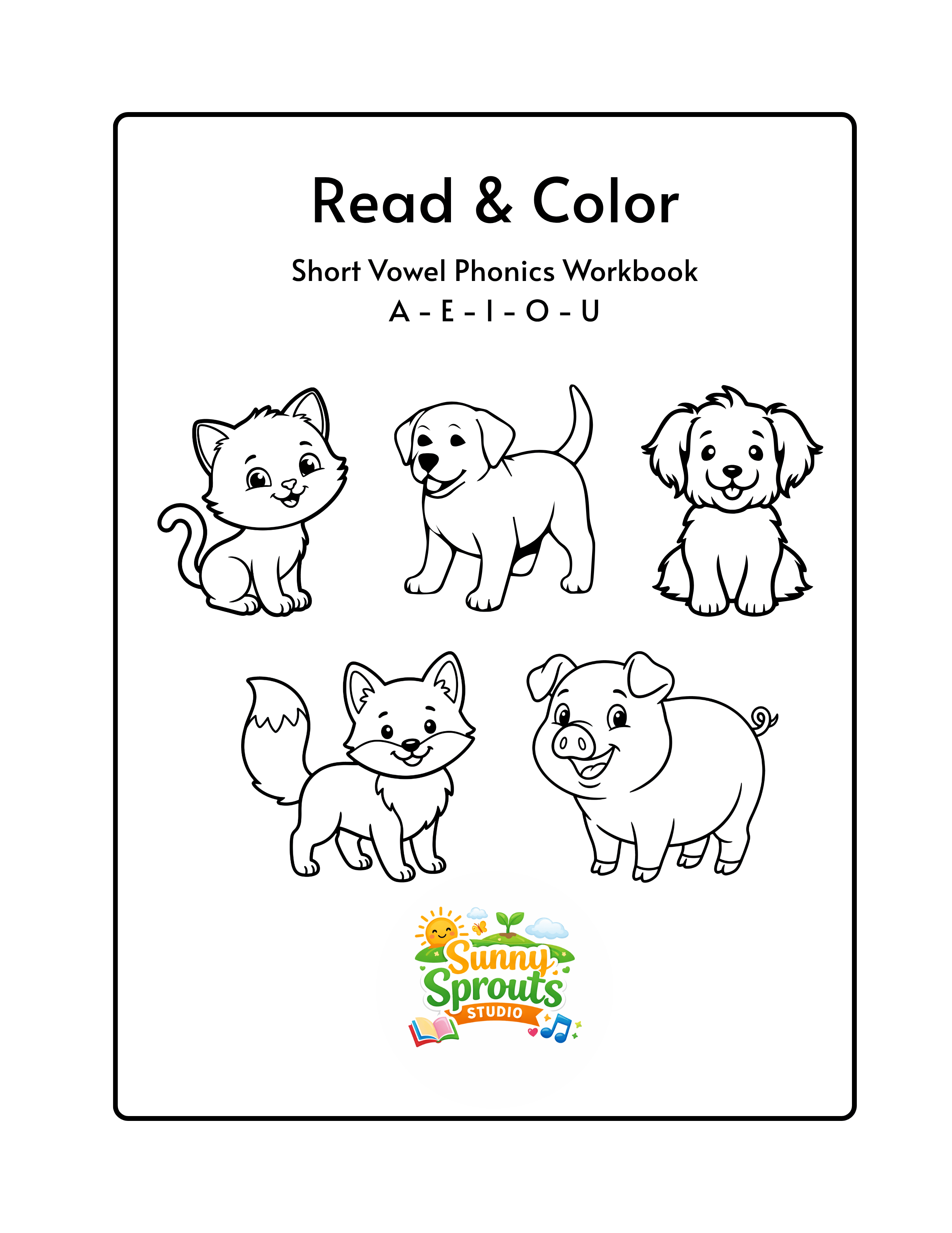 Read & Color: Short-Vowel CVC Sentences for Beginner Readers - Payhip