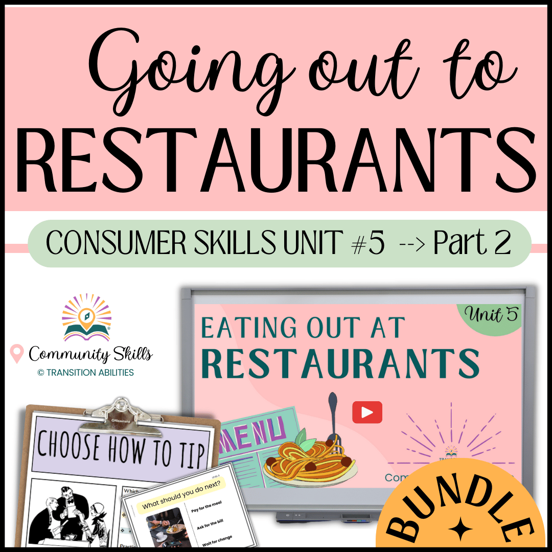 Going Out to Eat at Restaurants BUNDLE | SPED Lesson & Life Skills ...