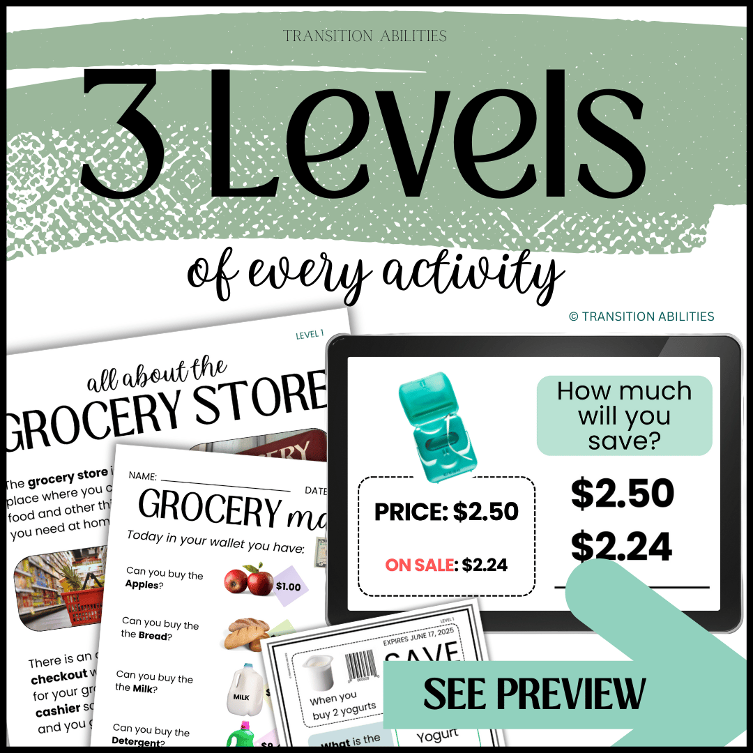 Grocery Shopping & Cooking BUNDLE | SPED Lesson & Life Skills ...