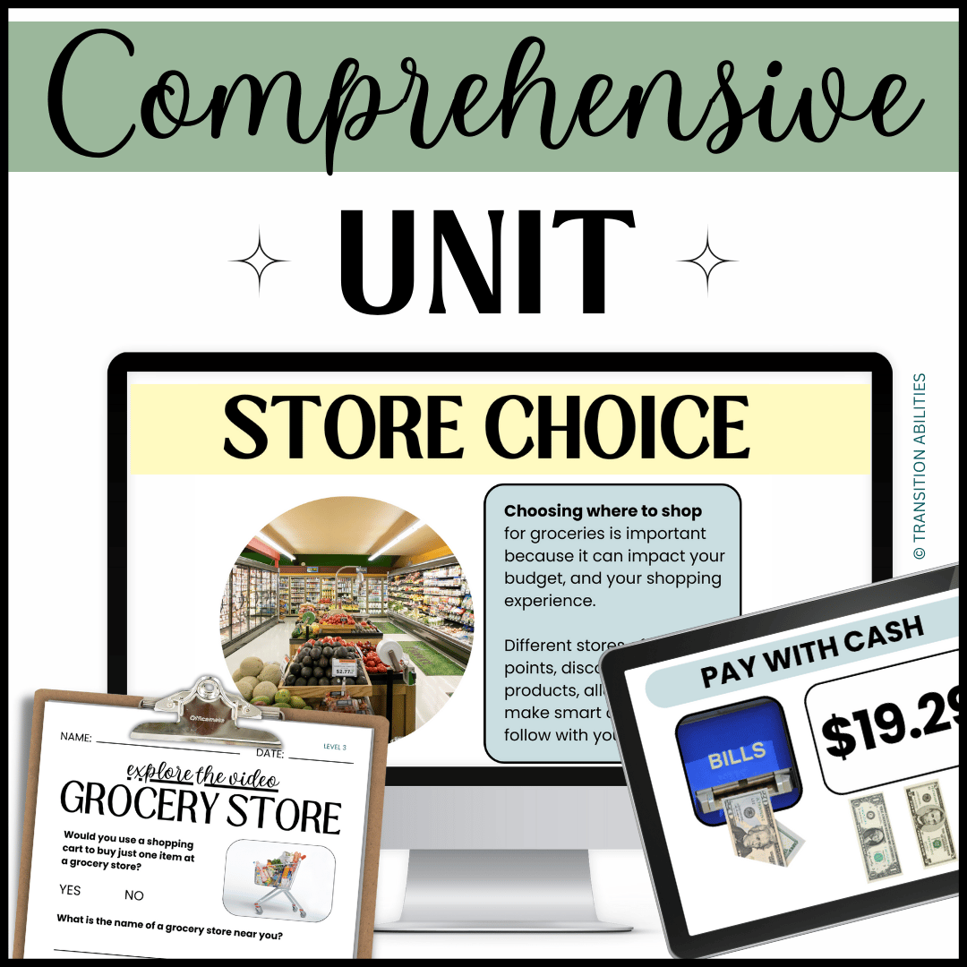 Grocery Shopping & Cooking BUNDLE | SPED Lesson & Life Skills ...