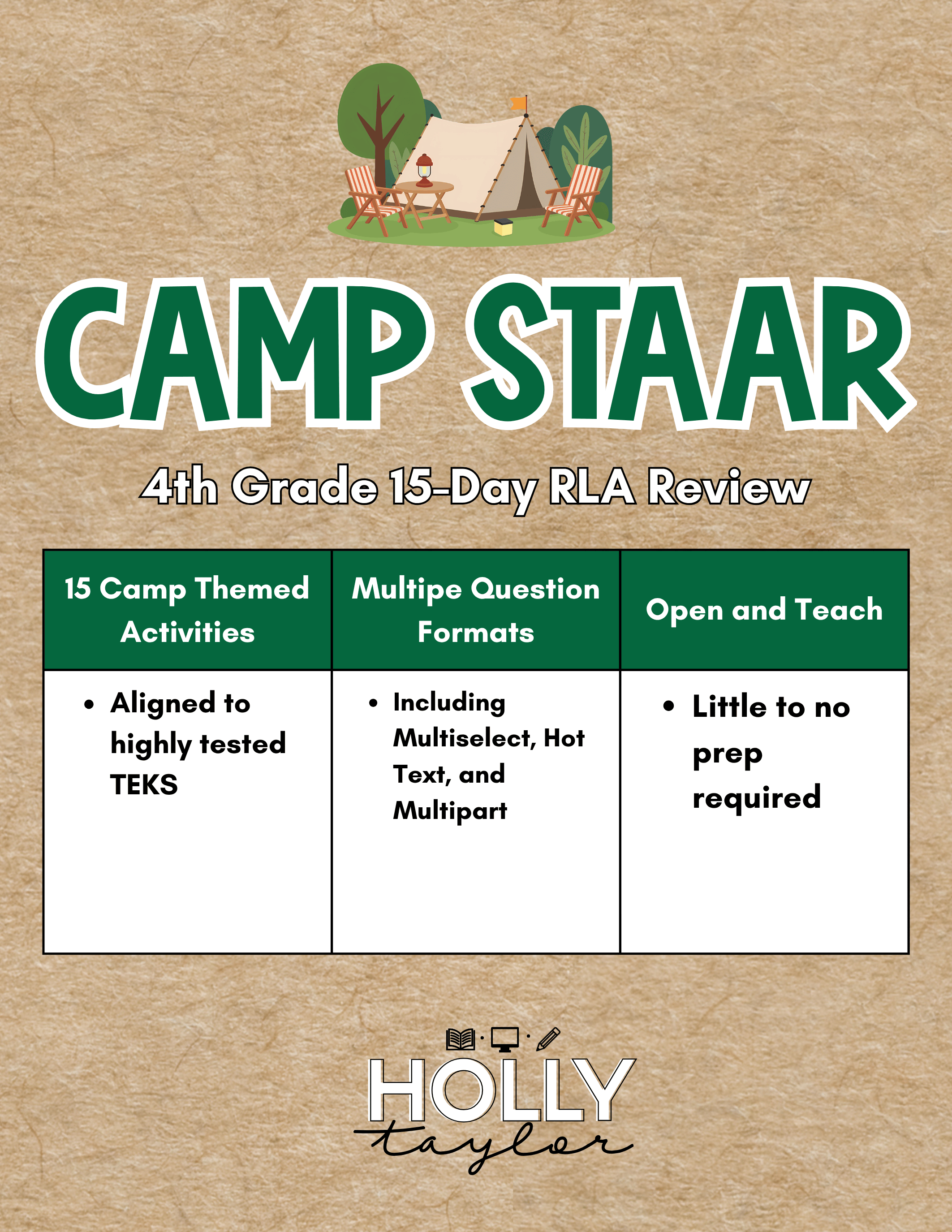 Camp STAAR: 4th Grade 15-Day RLA Review - Payhip
