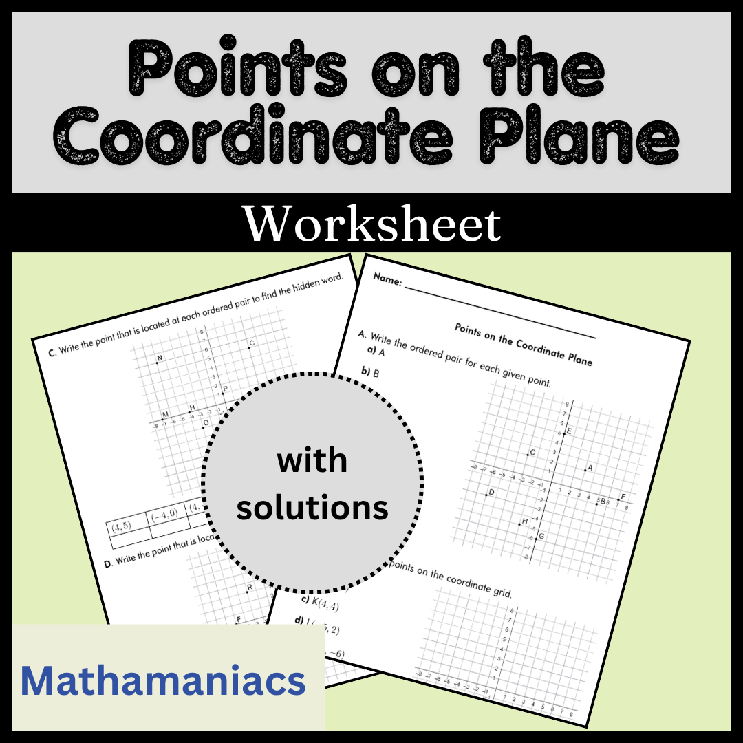 Mathamaniacs - Coordinate Geometry Worksheets