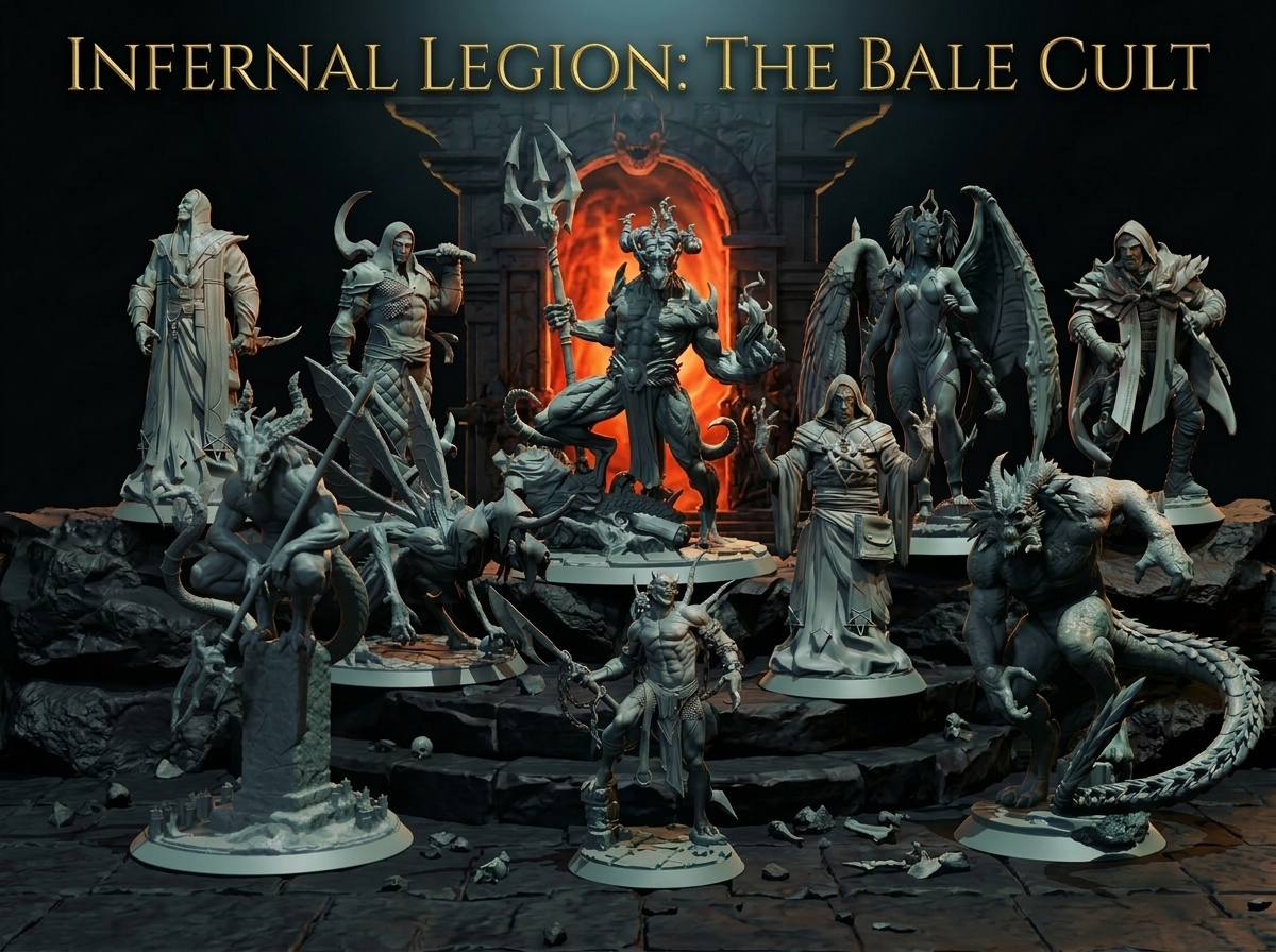Infernal Legion: The Bale Cult – 10 Miniature Bundle | Demon Warlock ...